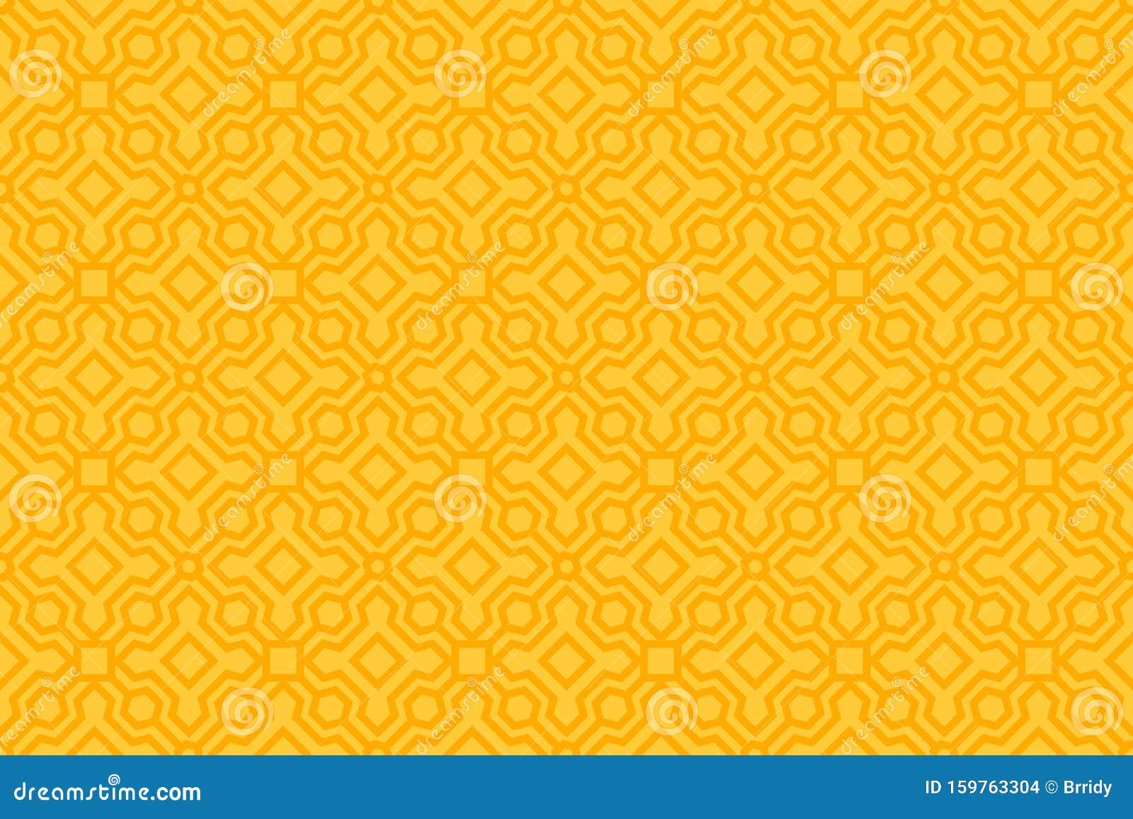 Yellow Seamless Pattern with Oriental Geometric Ornament. Minimalist ...