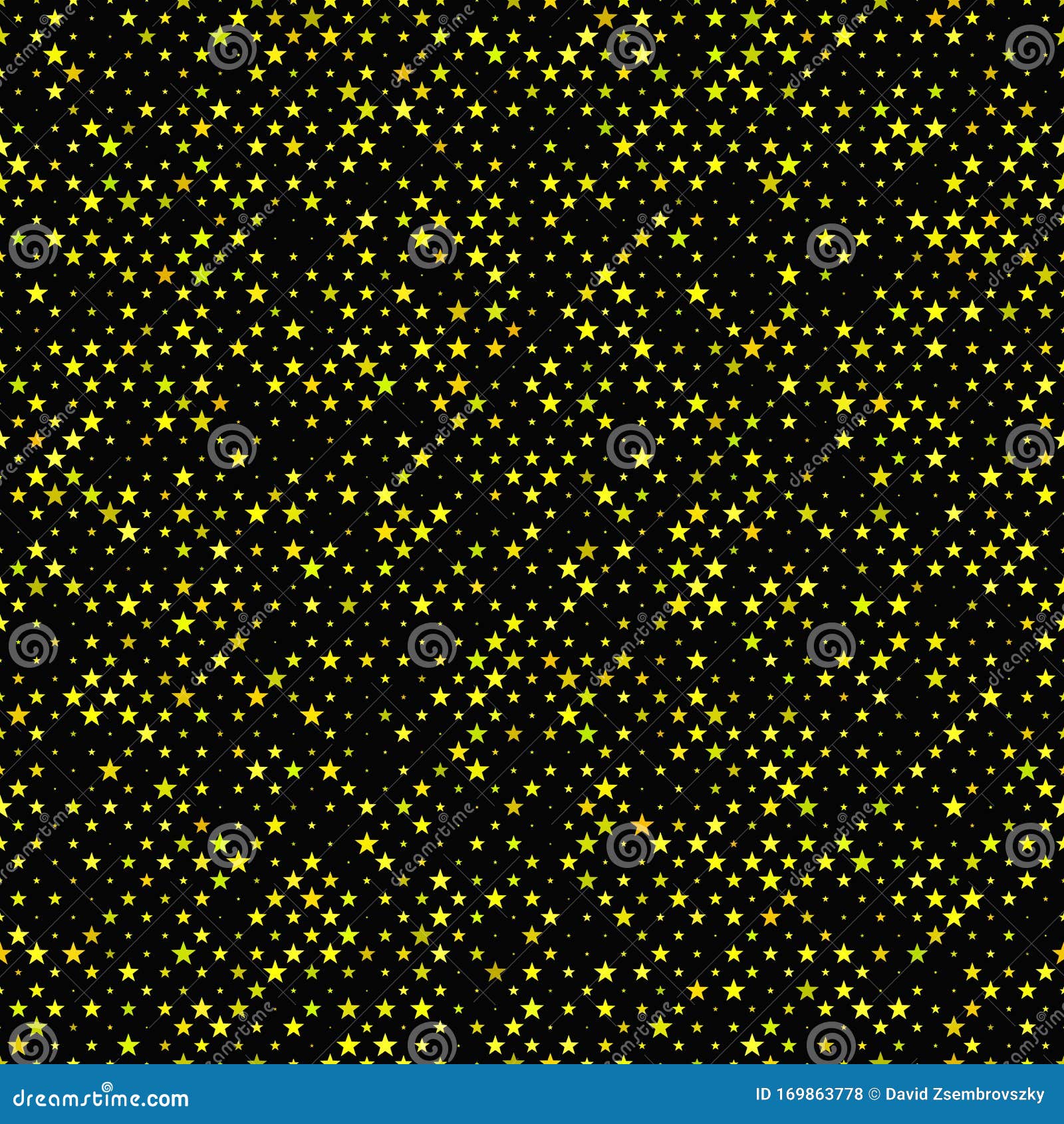 Yellow Seamless Pentagram Star Pattern Background Stock Vector ...