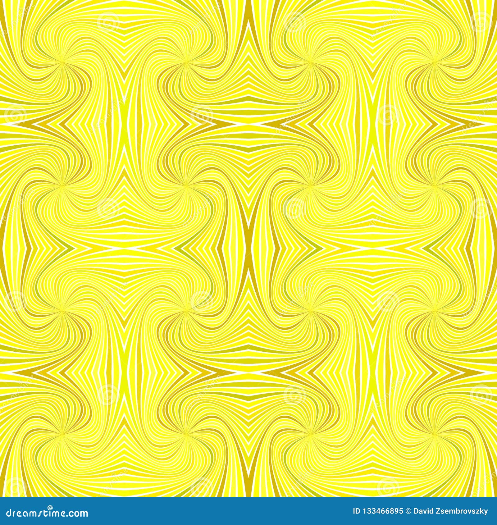 Yellow Seamless Psychedelic Abstract Spiral Ray Burst Stripe Pattern ...