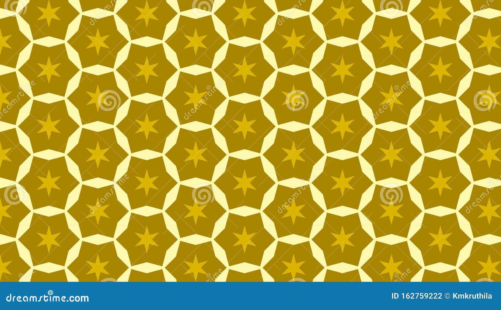 Yellow Seamless Star Pattern Stock Vector - Illustration of hexagram ...