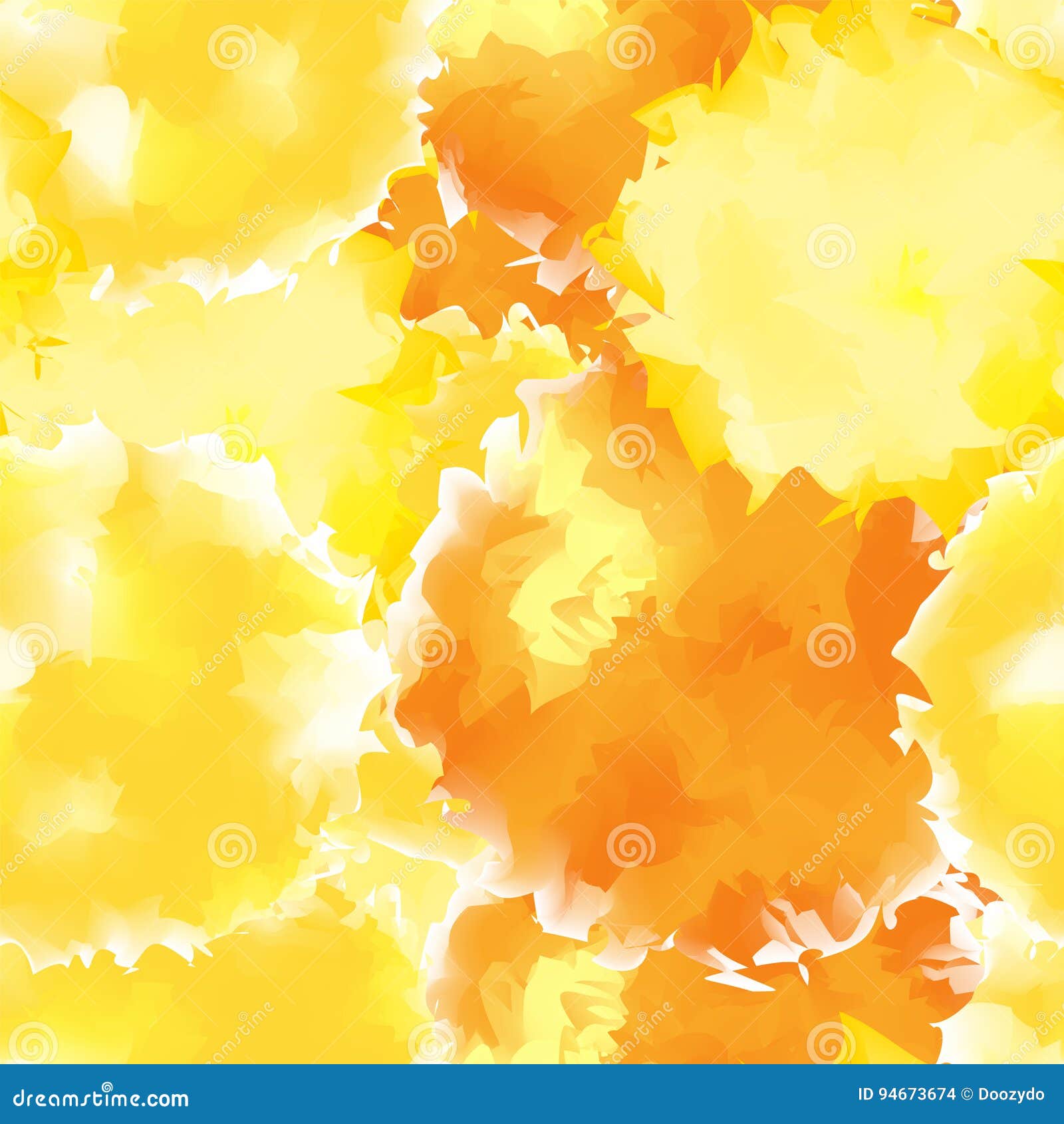 Yellow Seamless Watercolor Texture Background. Stock Vector ...