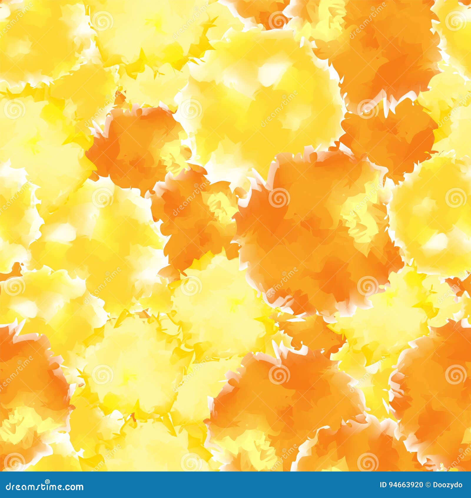 Yellow Seamless Watercolor Texture Background. Stock Vector ...