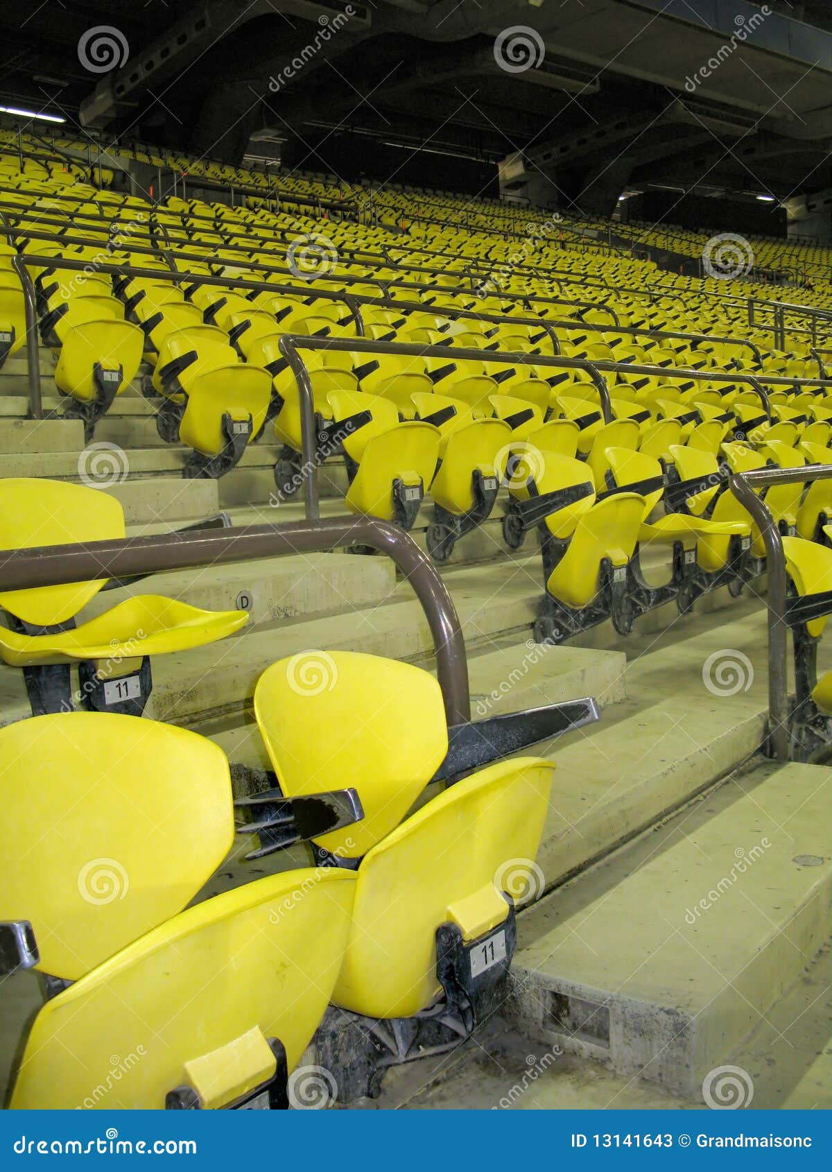 YELLOW SEATS stock image. Image of field, fans, entertainment - 13141643