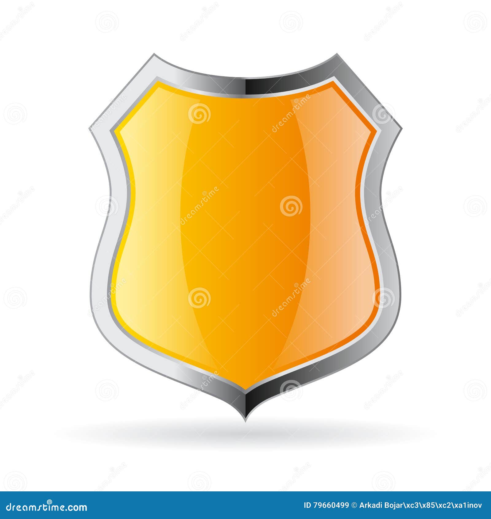 Yellow secure shield icon stock vector. Illustration of button - 79660499