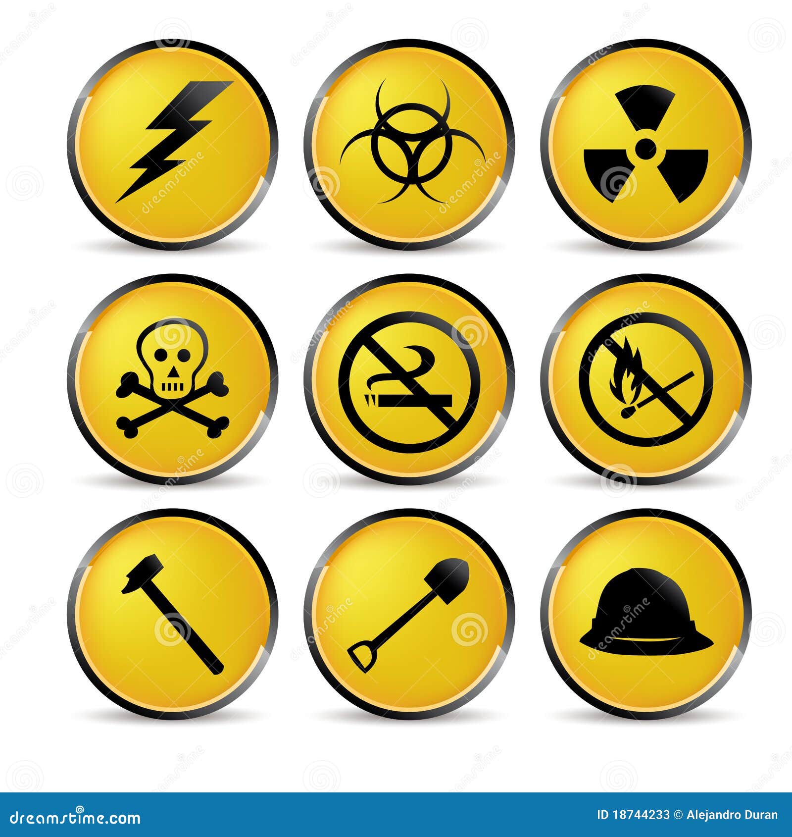 Yellow Security Warning Tapes Set Caution Vector Illustration ...