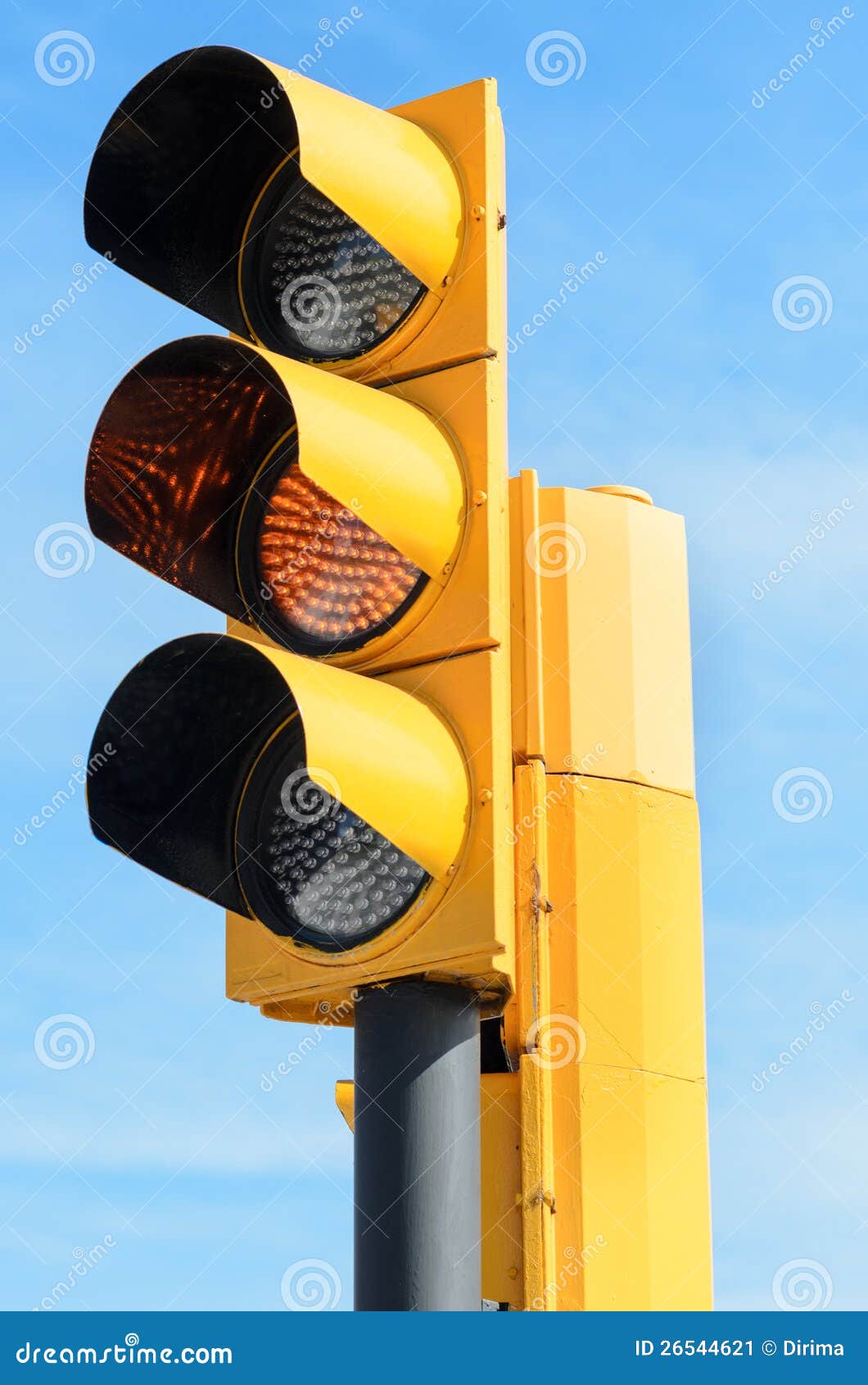 Yellow semaphore stock image. Image of safety, orange - 26544621