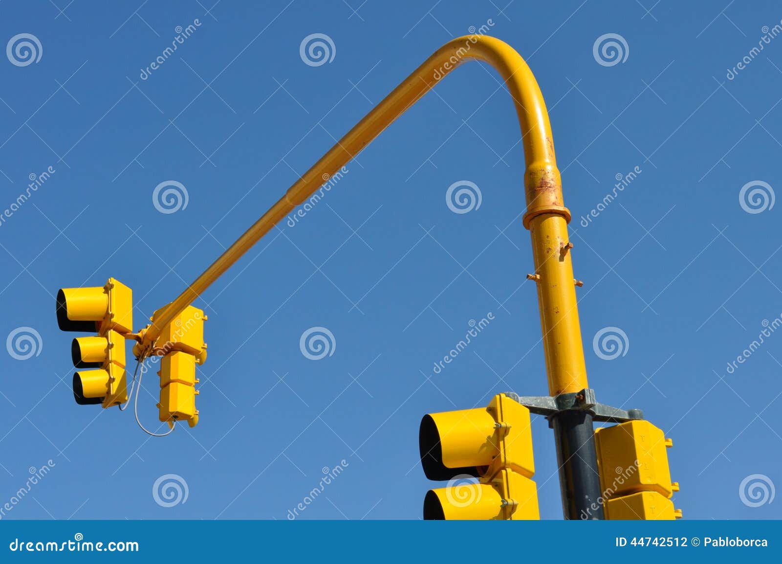 Yellow Semaphore stock photo. Image of signal, yellow - 44742512