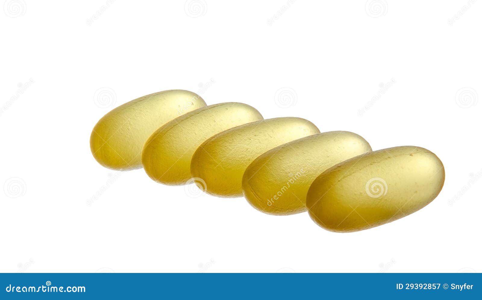 Yellow Semi-transparent Pills Isolated on White Background Stock Image ...