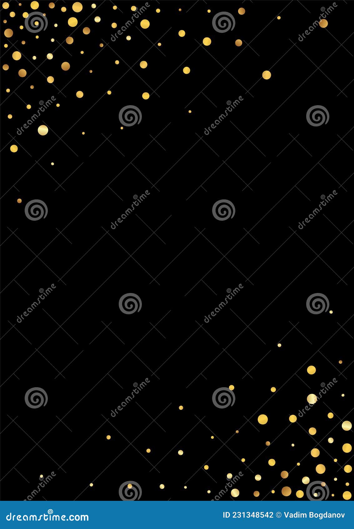 Yellow Sequin Effect Vector Black Background Stock Vector ...