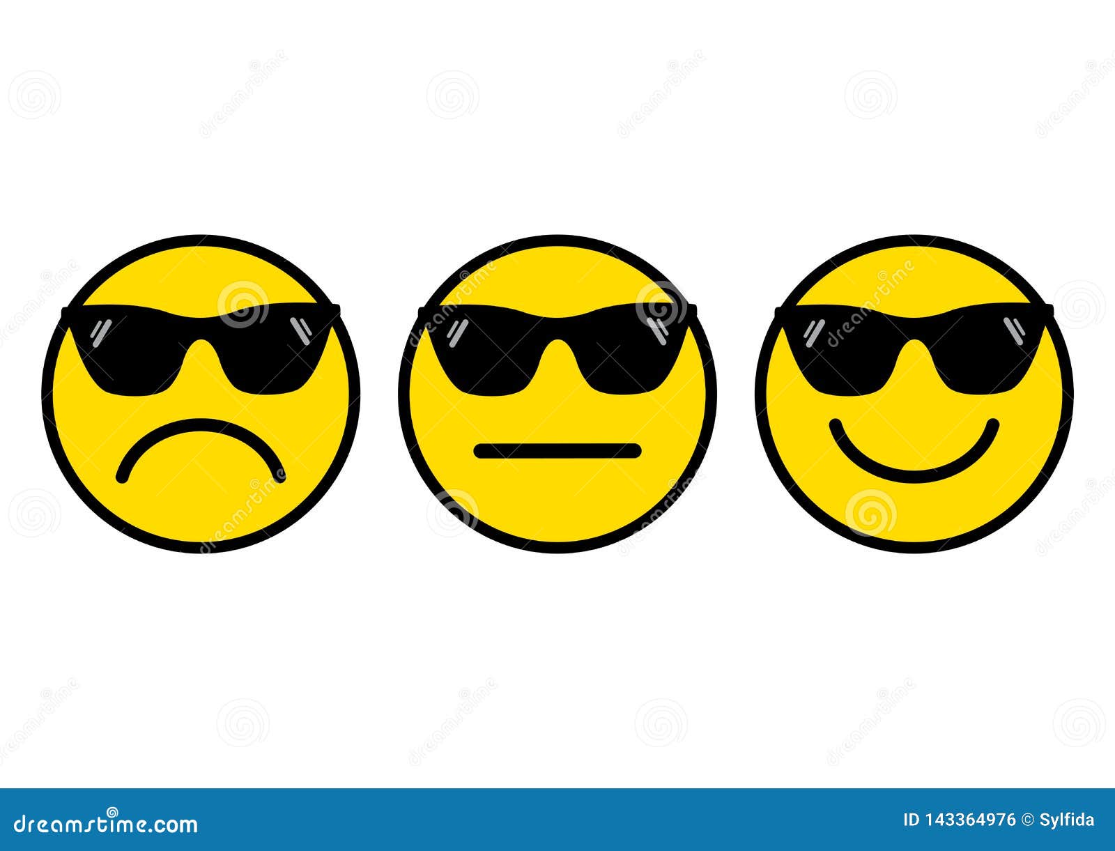 Yellow Set of Different Mood. Vector Stock Illustration - Illustration ...
