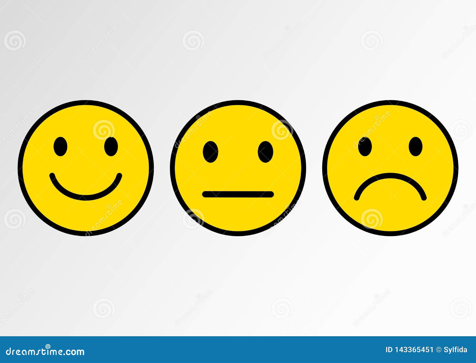 Yellow Set of Smileys. Smileys Emoticons Icon Positive, Neutral and ... Yellow Set of Smileys. Smileys Emoticons Icon Positive, Neutral and ...