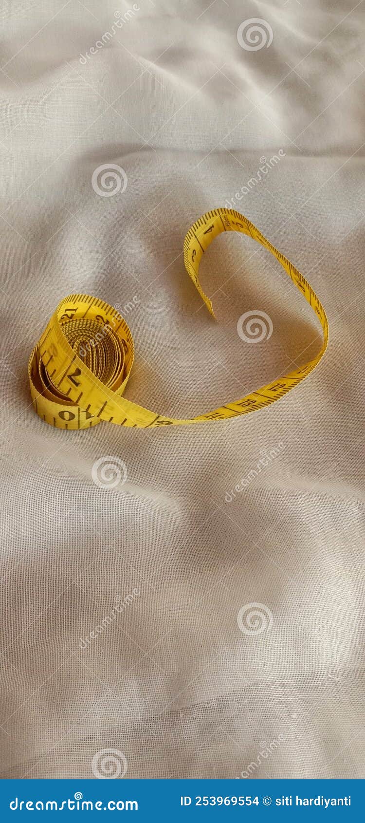 Yellow Sewing Measuring Tool for Measuring Clothes and Fabrics Stock ...