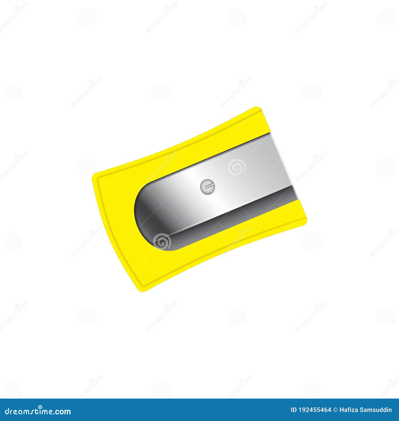 Yellow sharpener. stock vector. Illustration of portables - 192455464