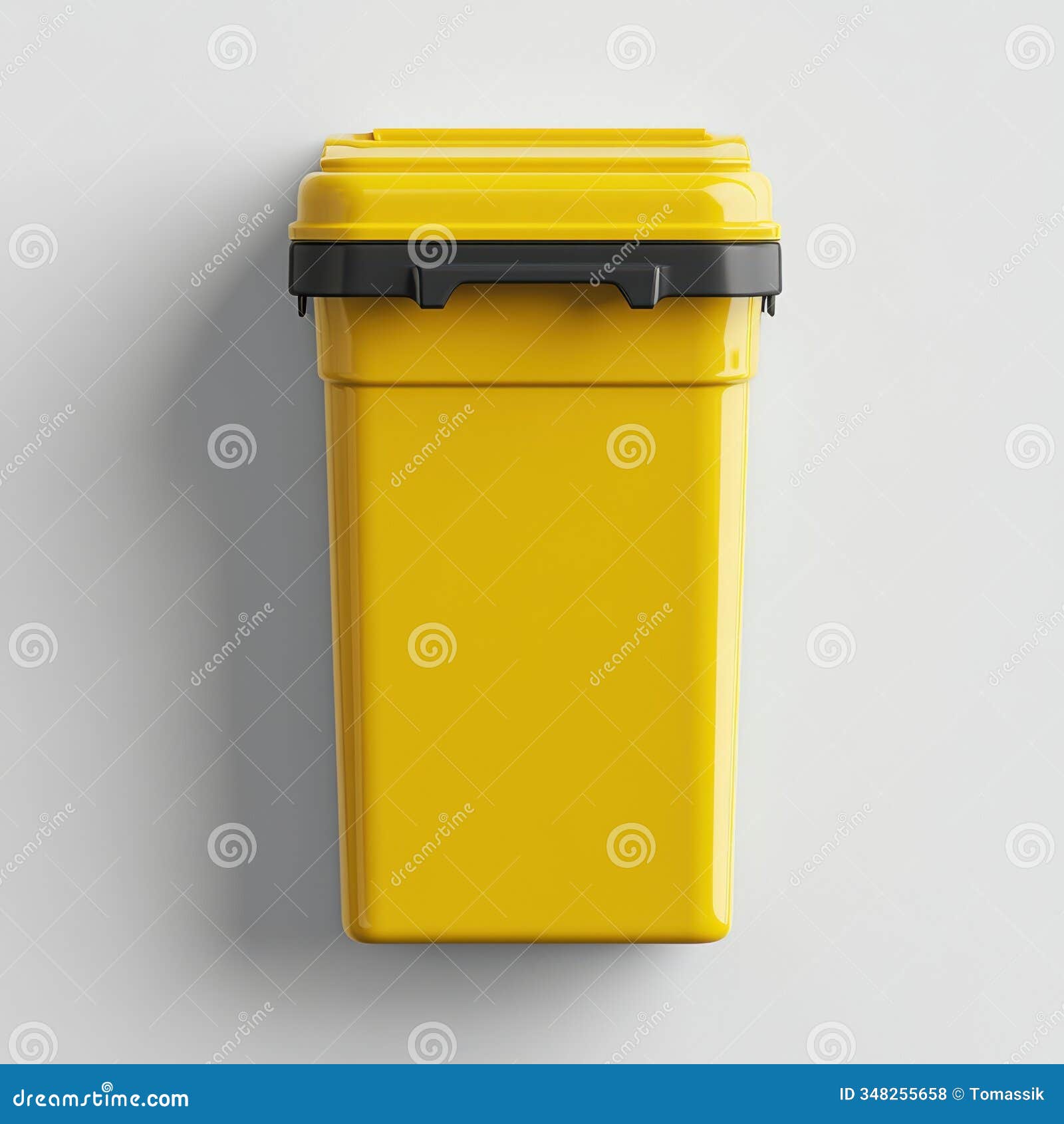 Yellow Sharps Disposal Container Isolated on White Background Stock ...