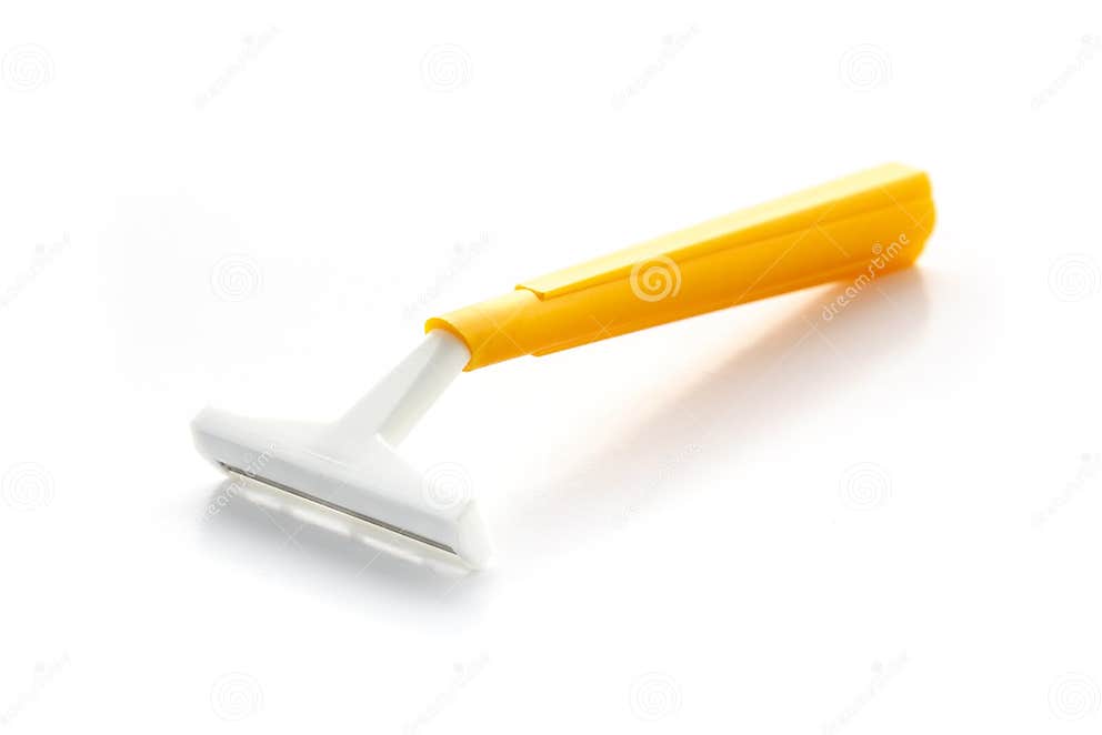 Yellow Shaver stock photo. Image of safety, care, personal - 56818290
