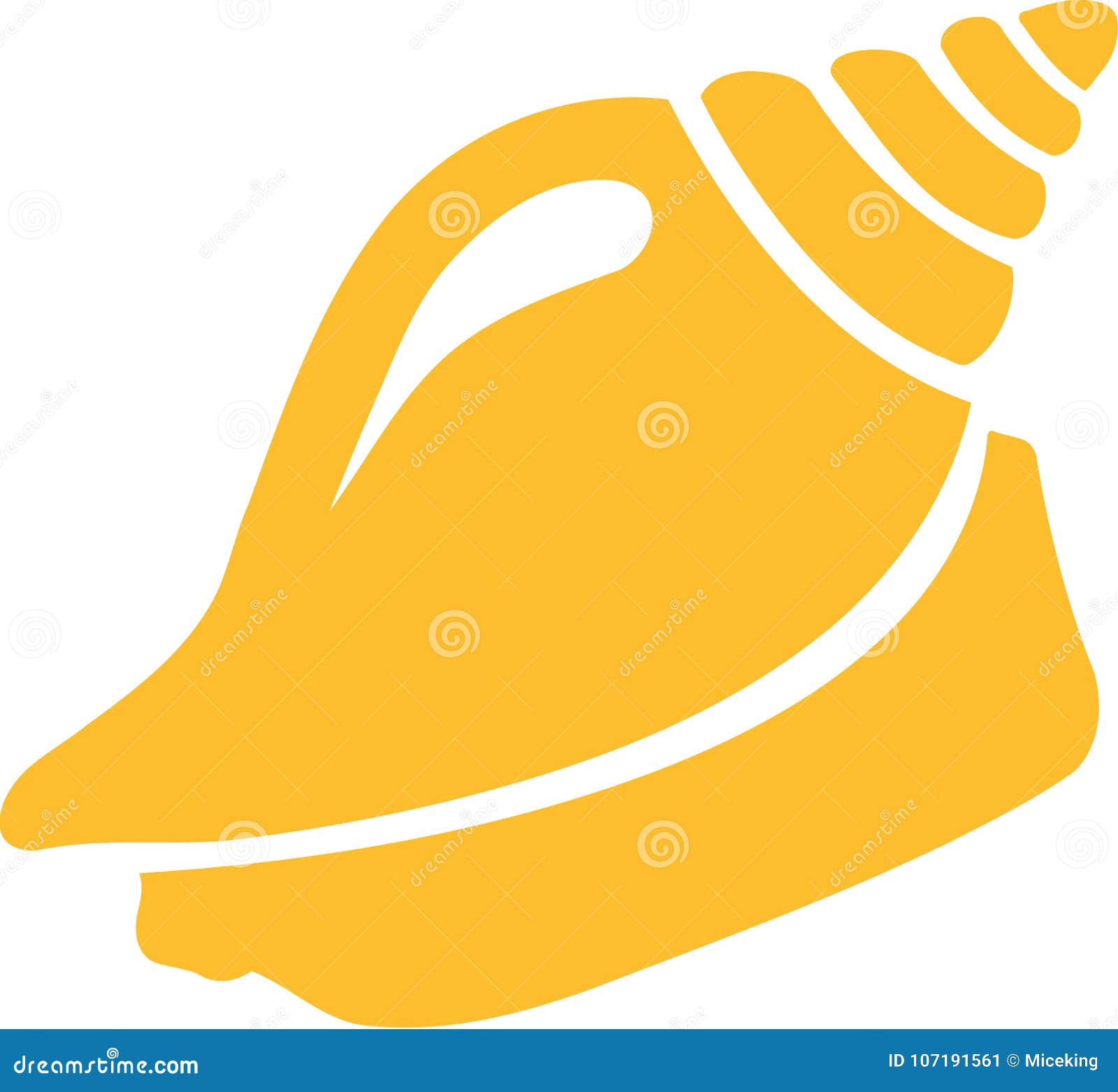Yellow shell snail stock vector. Illustration of symbol - 107191561