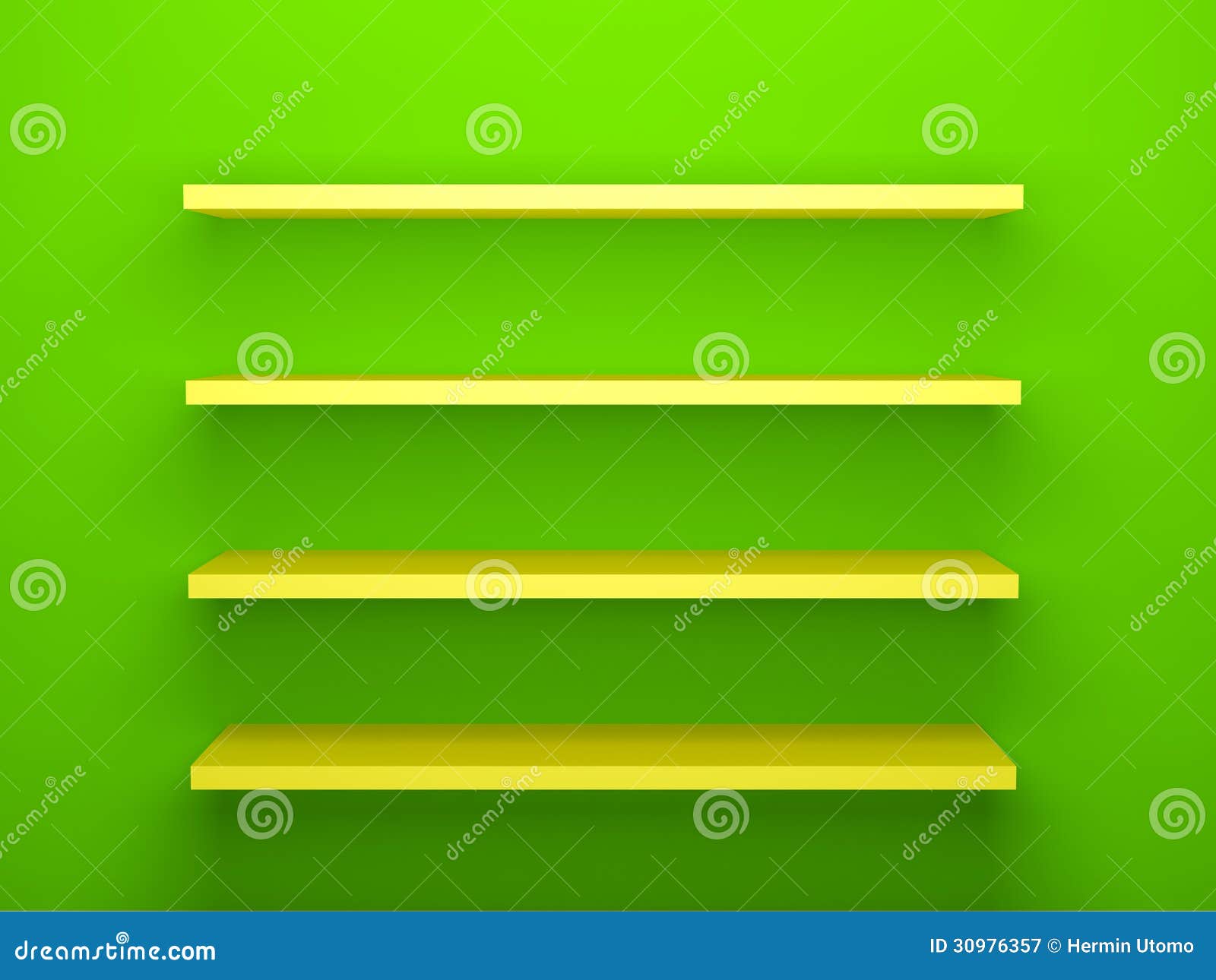 Yellow 3d Shelves Isolated On Background Template For Mock Up Concept ...