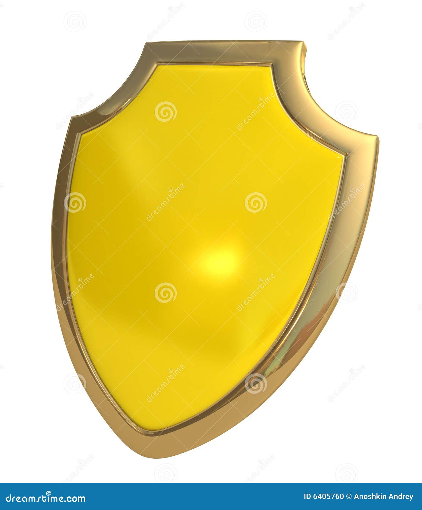 Yellow shield stock illustration. Illustration of durability - 6405760