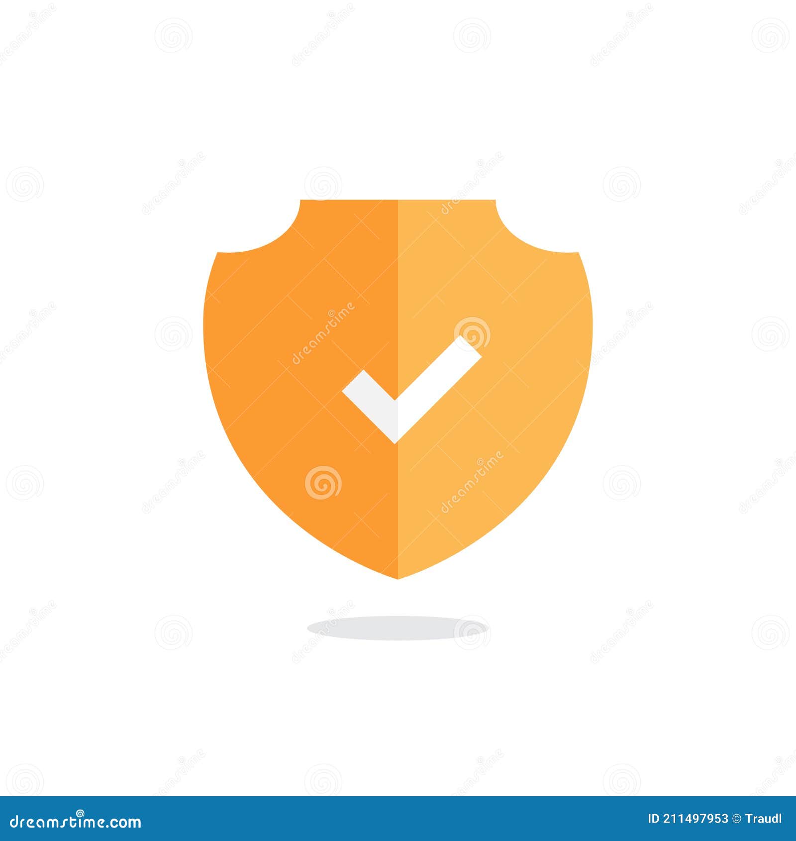 Yellow Shield Icon Design for Security and Safety Stock Illustration ...