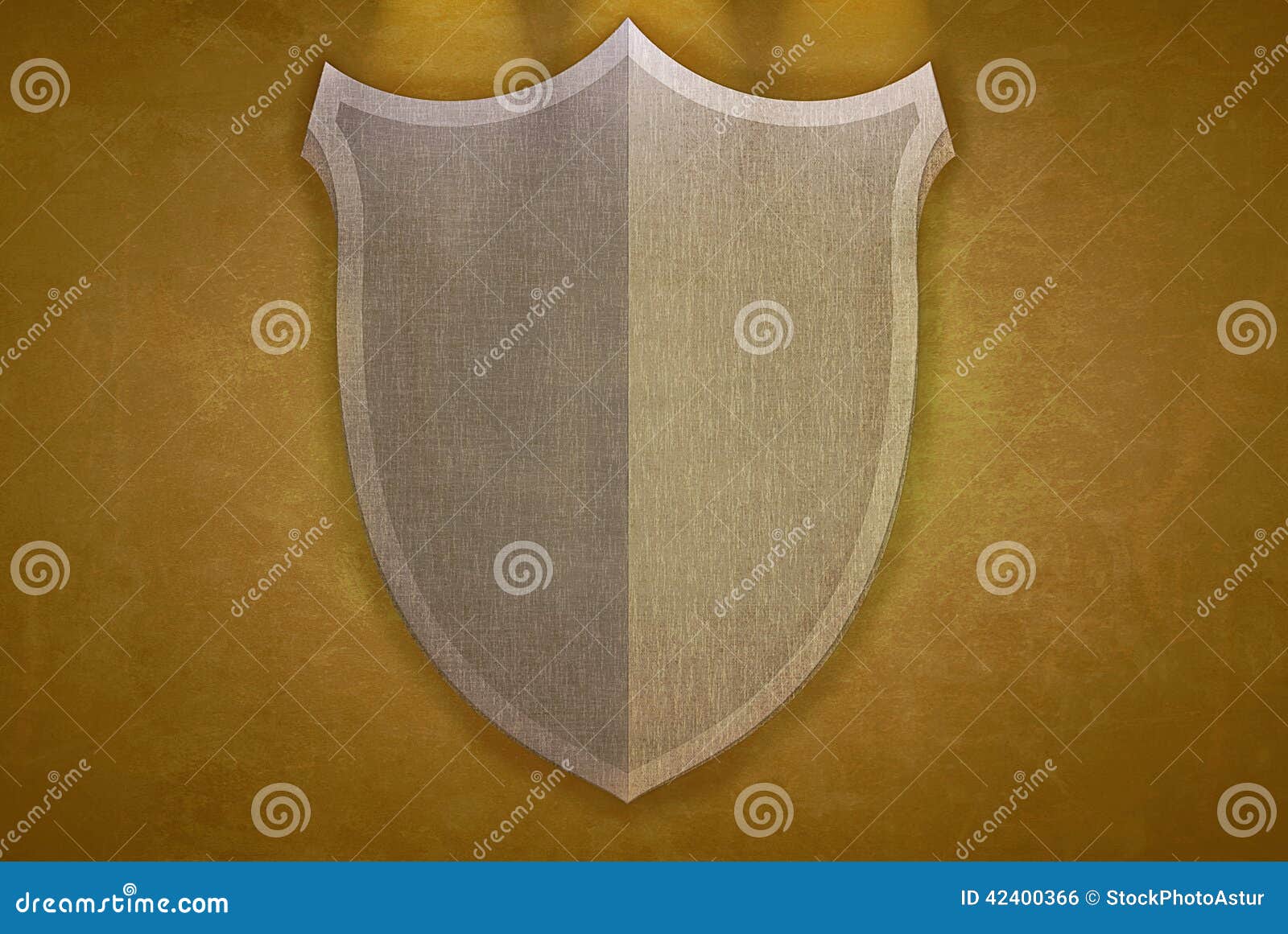 Yellow shield. stock illustration. Illustration of shield - 42400366