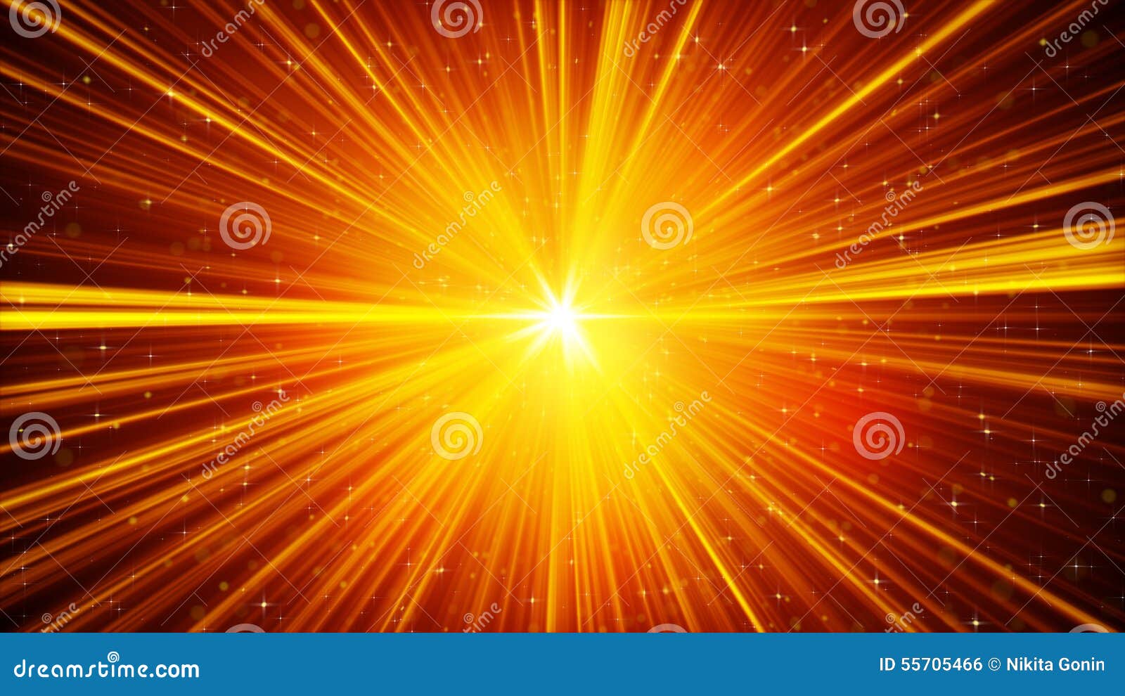 Yellow Shining Light Rays And Stars Background Stock Photography ...