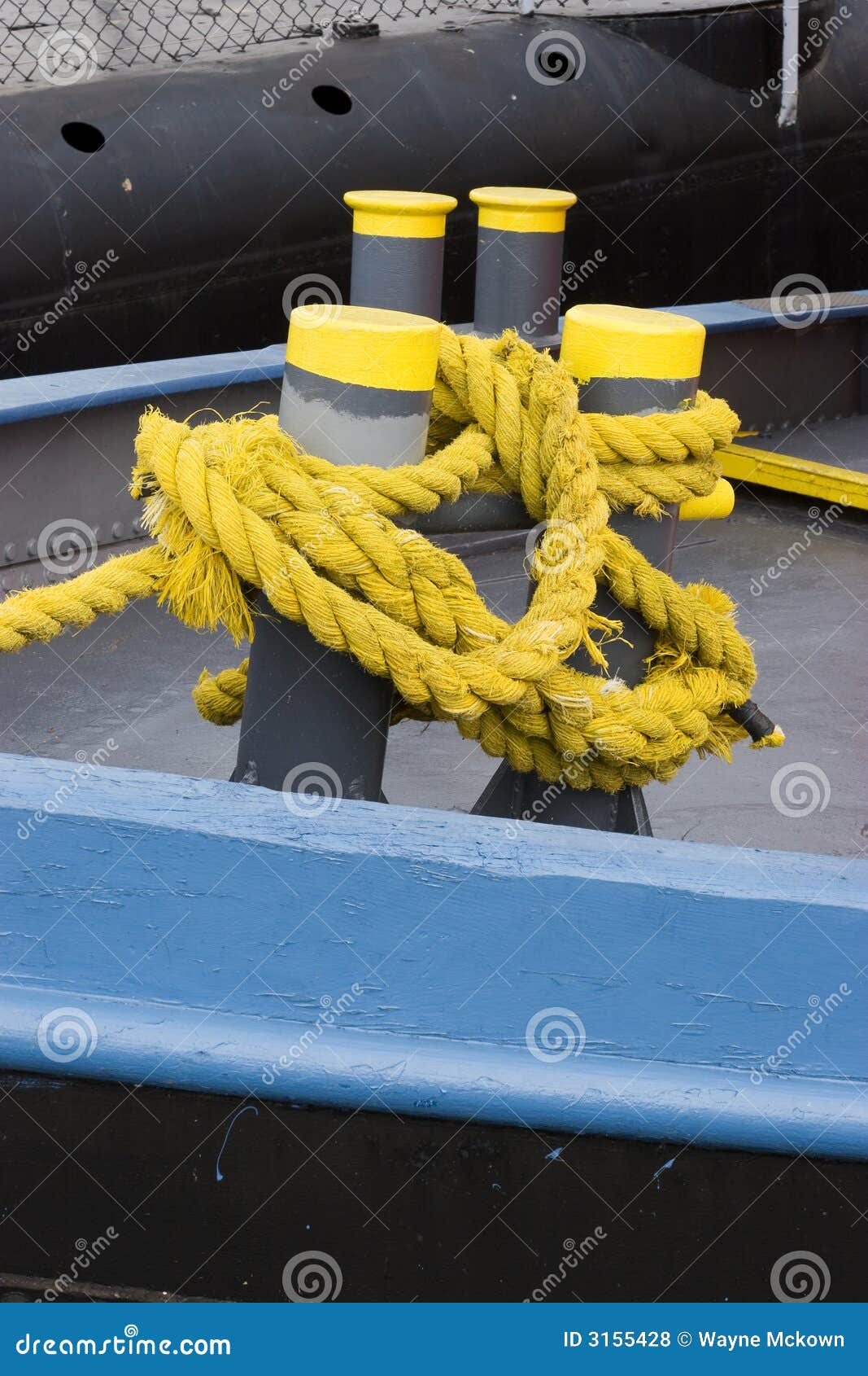 Yellow ship ropes stock photo. Image of transportation - 3155428