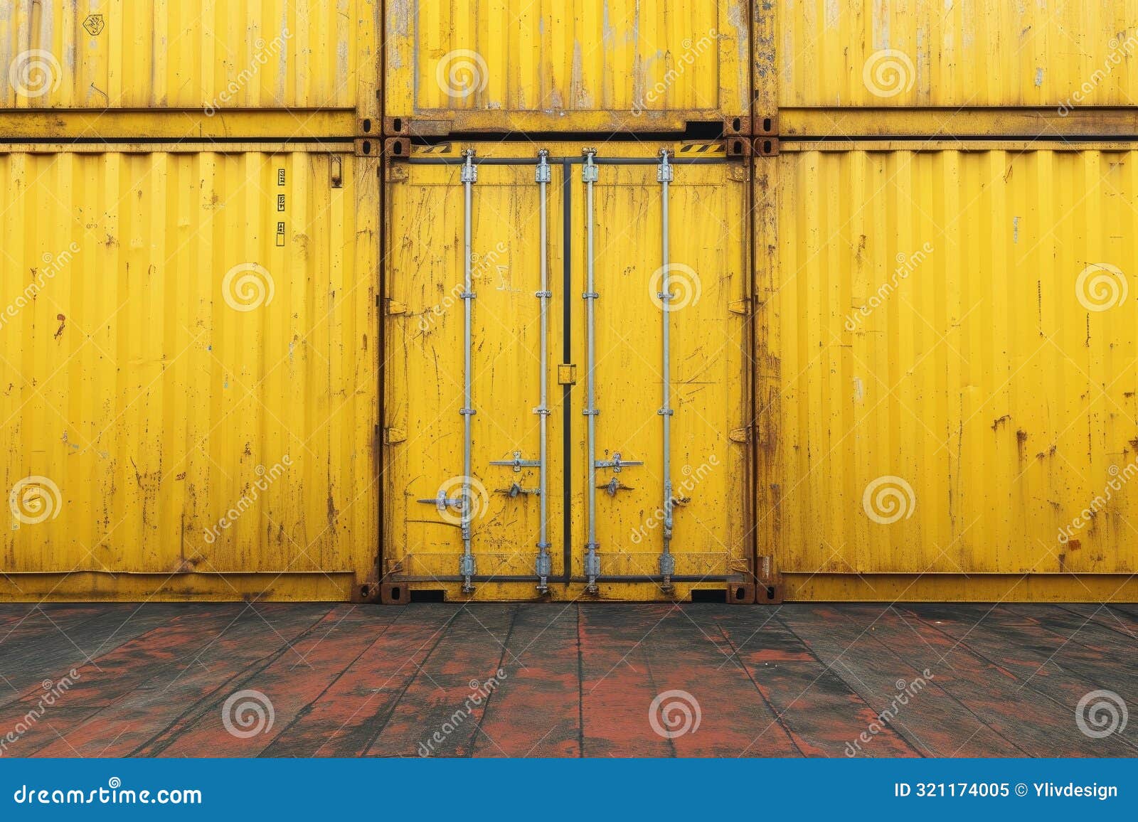 Yellow Shipping Container Wall Texture Stock Illustration ...