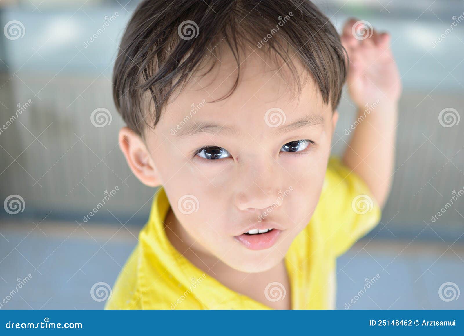 Yellow shirt boy stock photo. Image of concept, color - 25148462