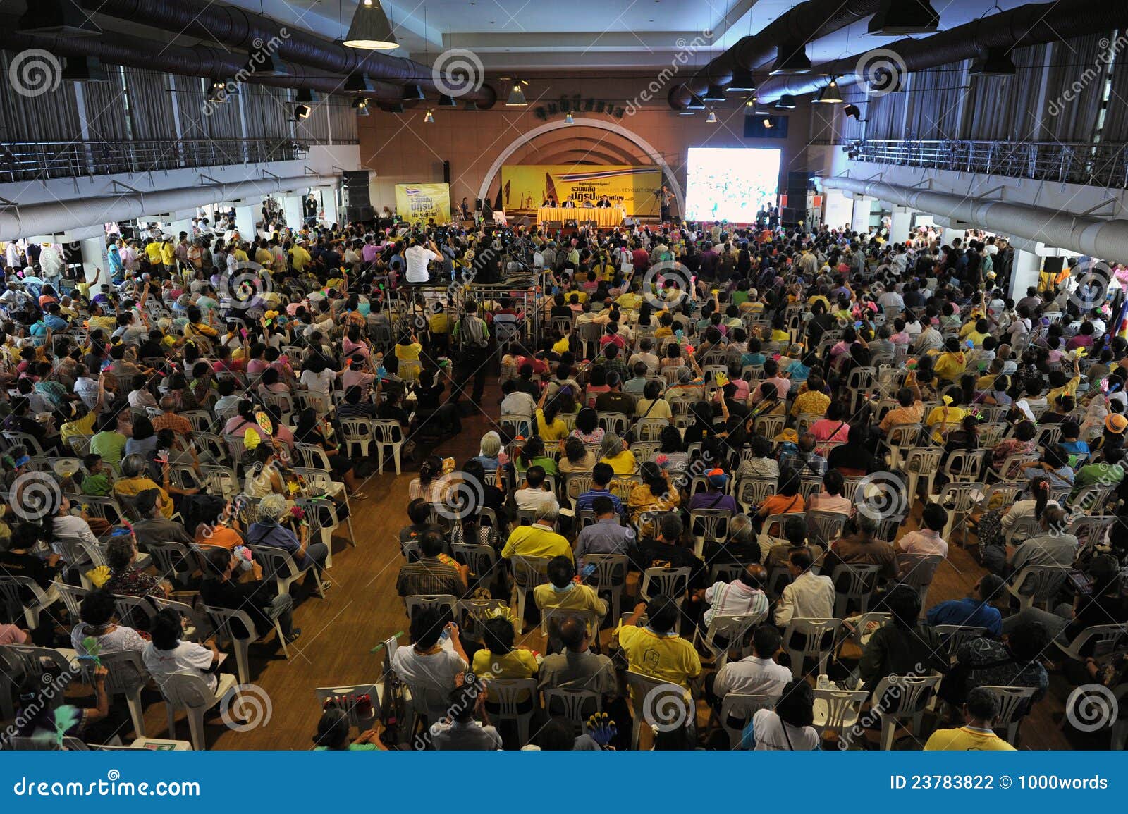 Yellow-Shirt Conference in Bangkok Editorial Photography - Image of ...