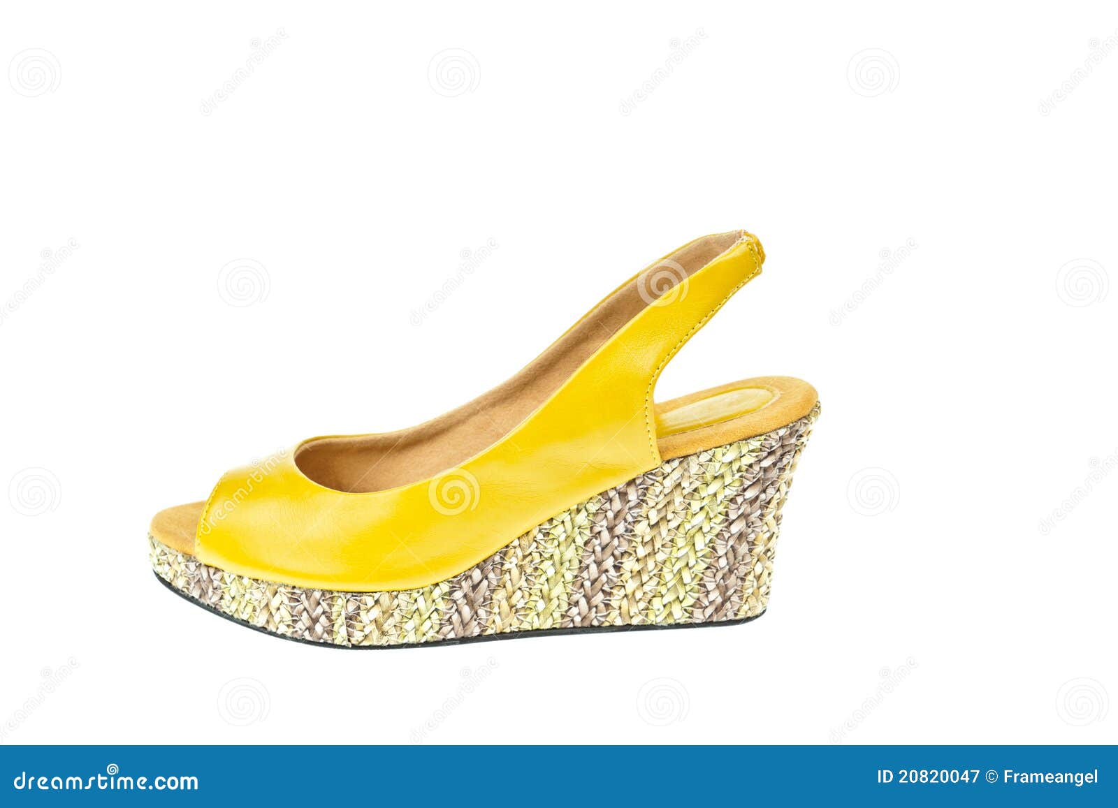 Yellow shoes, Platform stock image. Image of boutique - 20820047