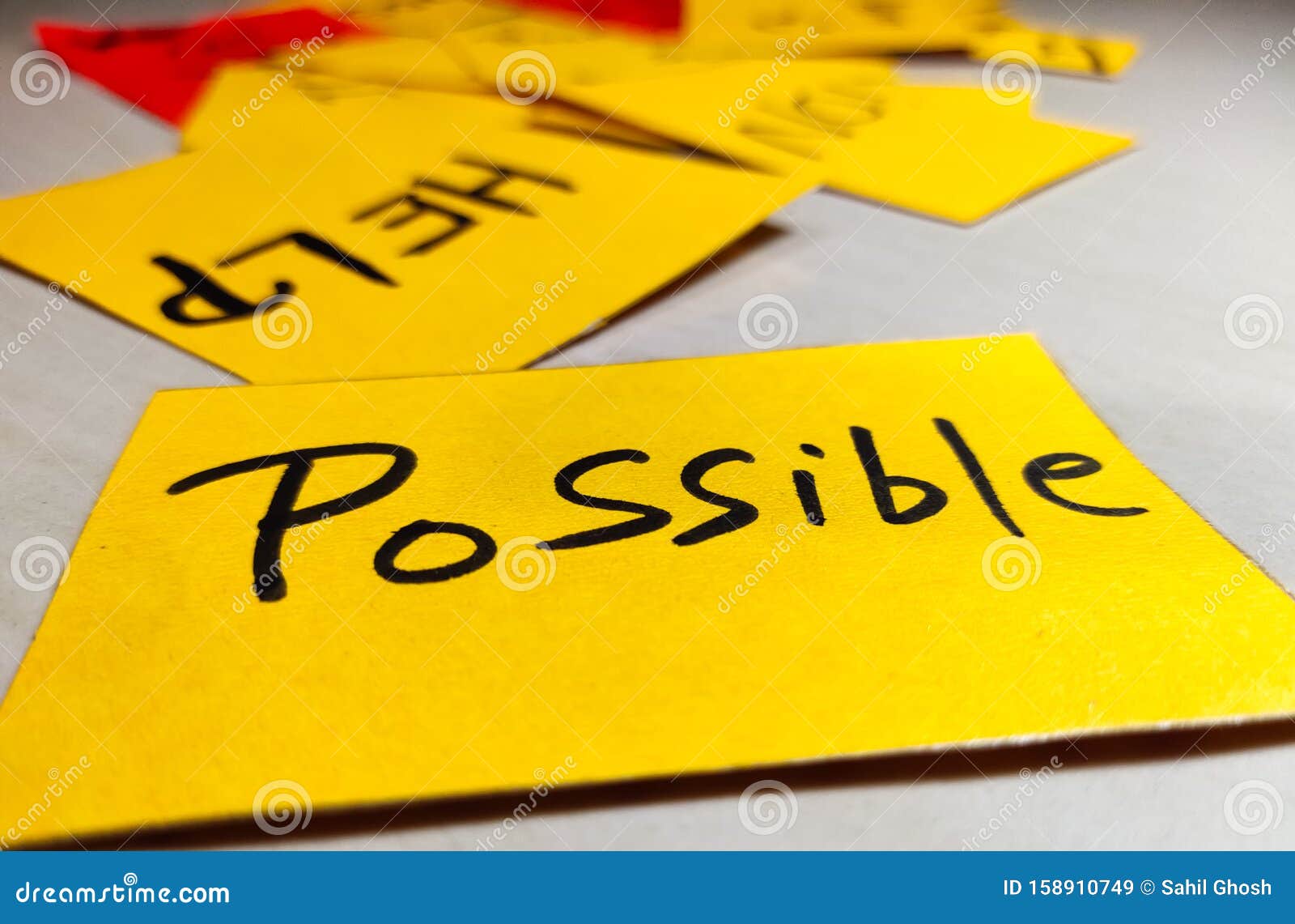 Possible. stock image. Image of challenge, note, difficult - 158910749