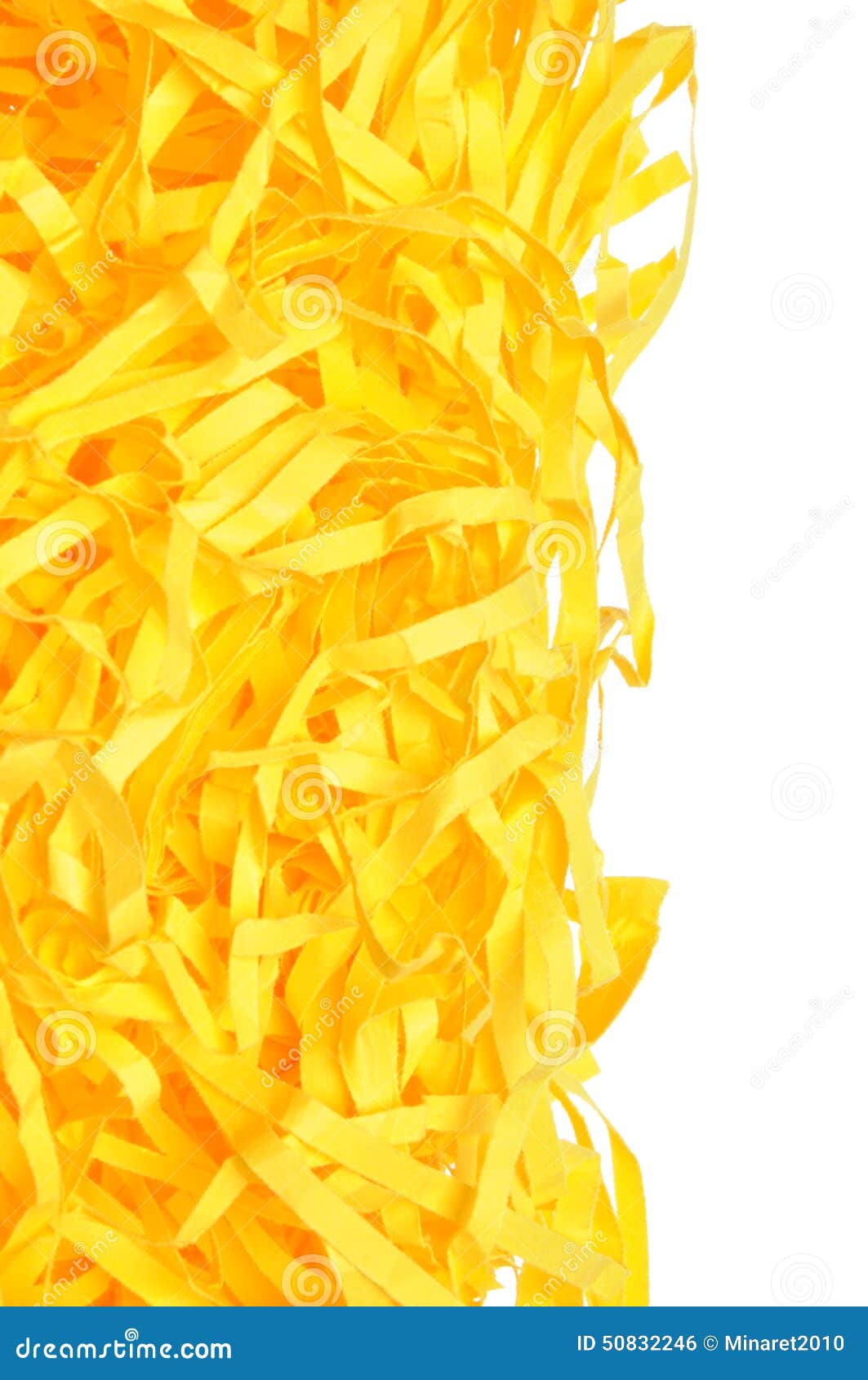 Yellow shredded paper stock photo. Image of business - 50832246
