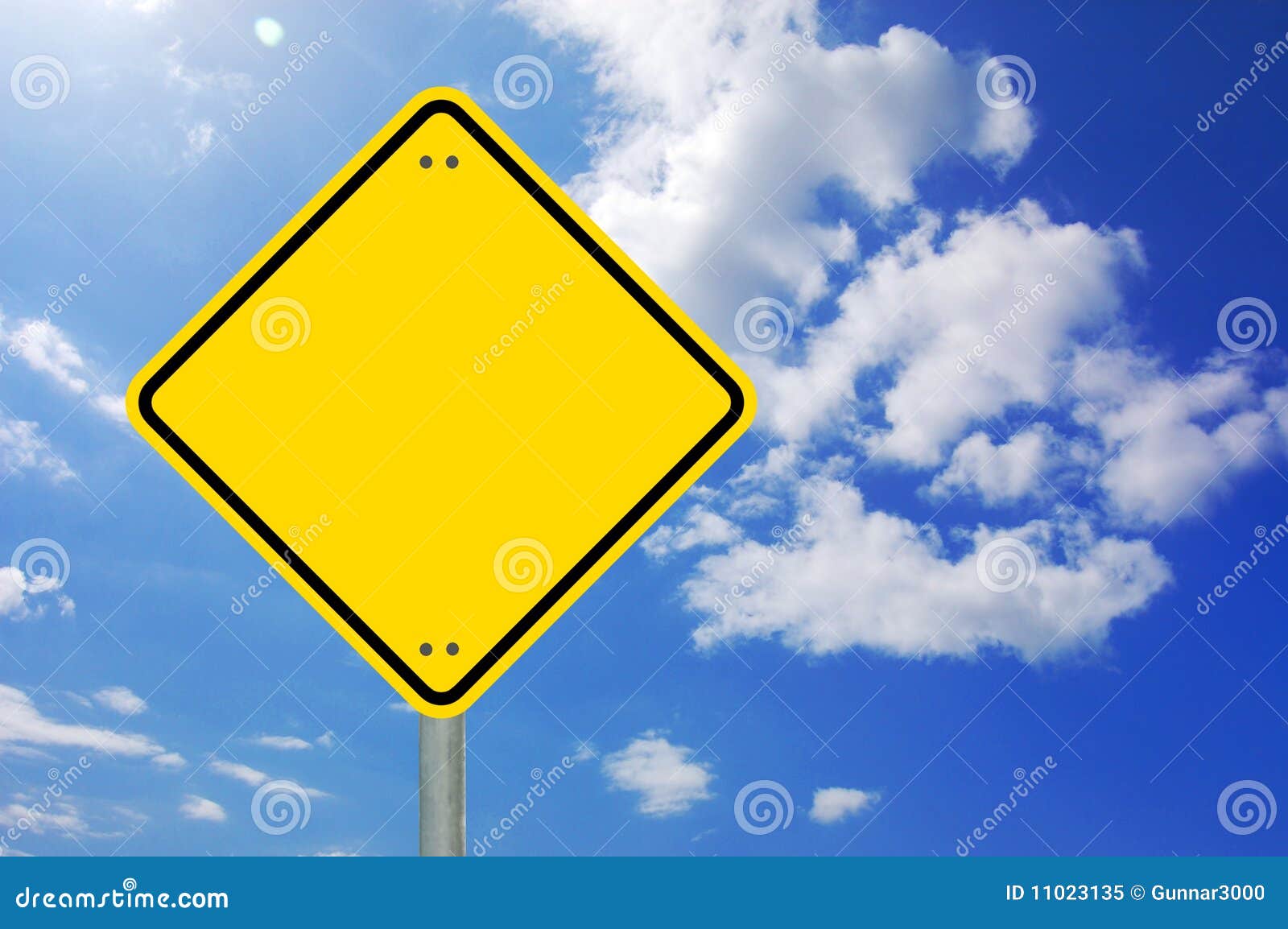 Yellow Sign Blank and Empty Stock Image - Image of text, copy: 11023135