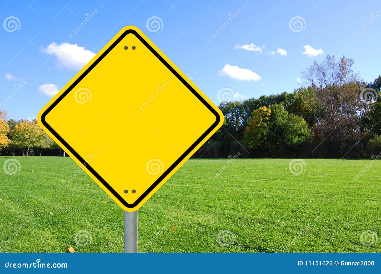 Yellow Sign Blank and Empty Stock Photo - Image of advise, note: 11151626