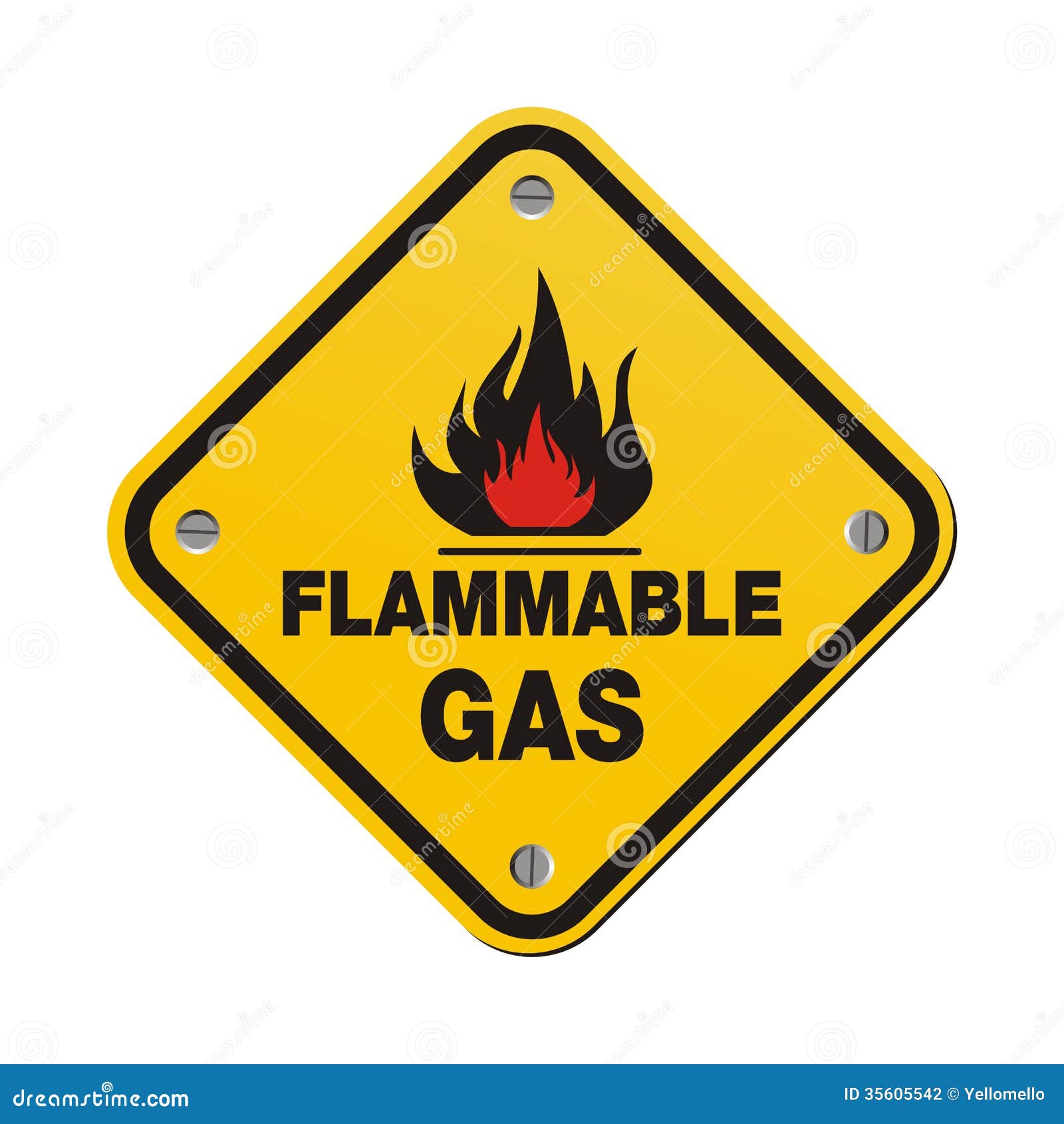 Red Sign Flammable Vector Illustration | CartoonDealer.com #35295334