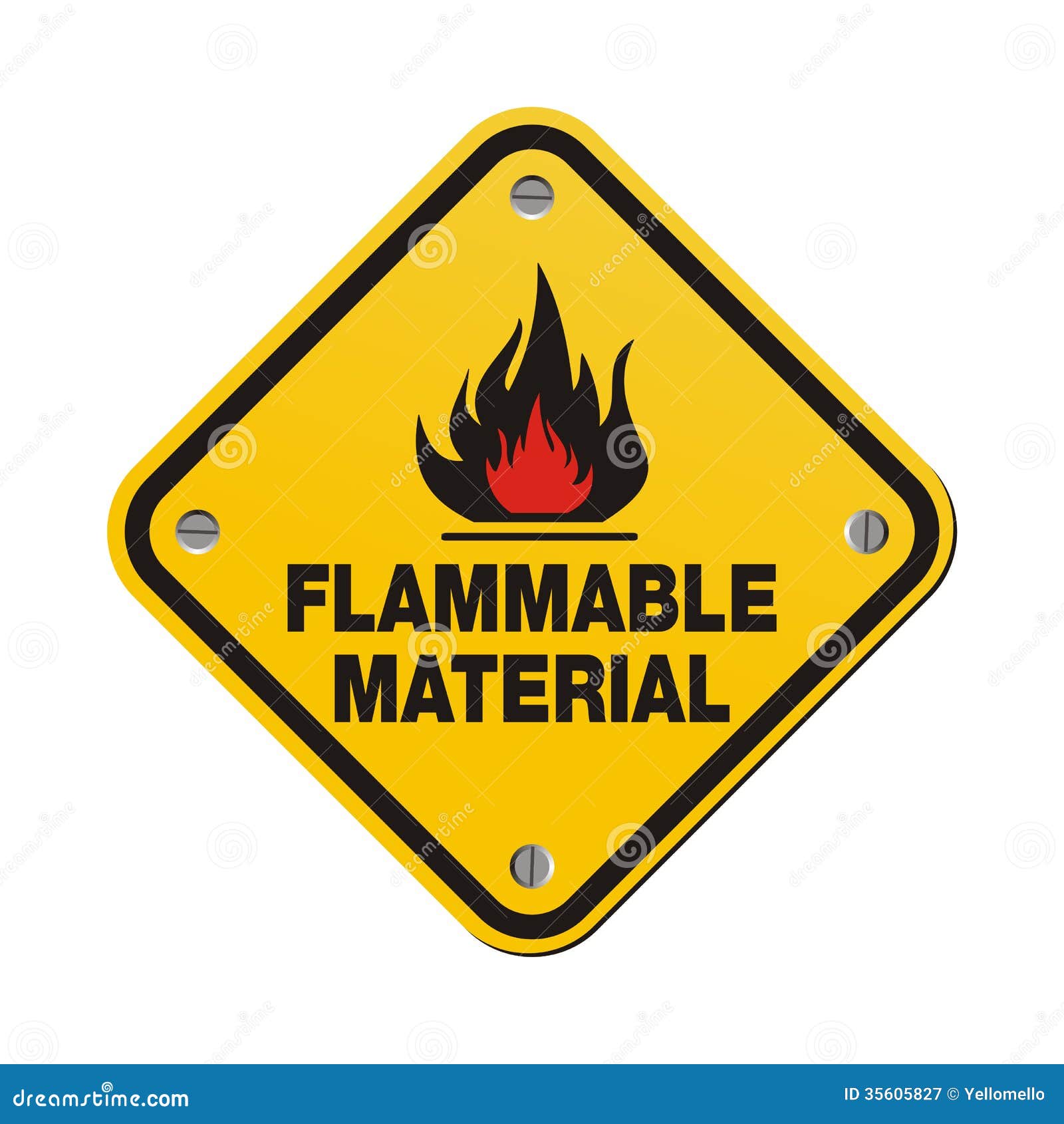 Red Sign Flammable Vector Illustration | CartoonDealer.com #35295334