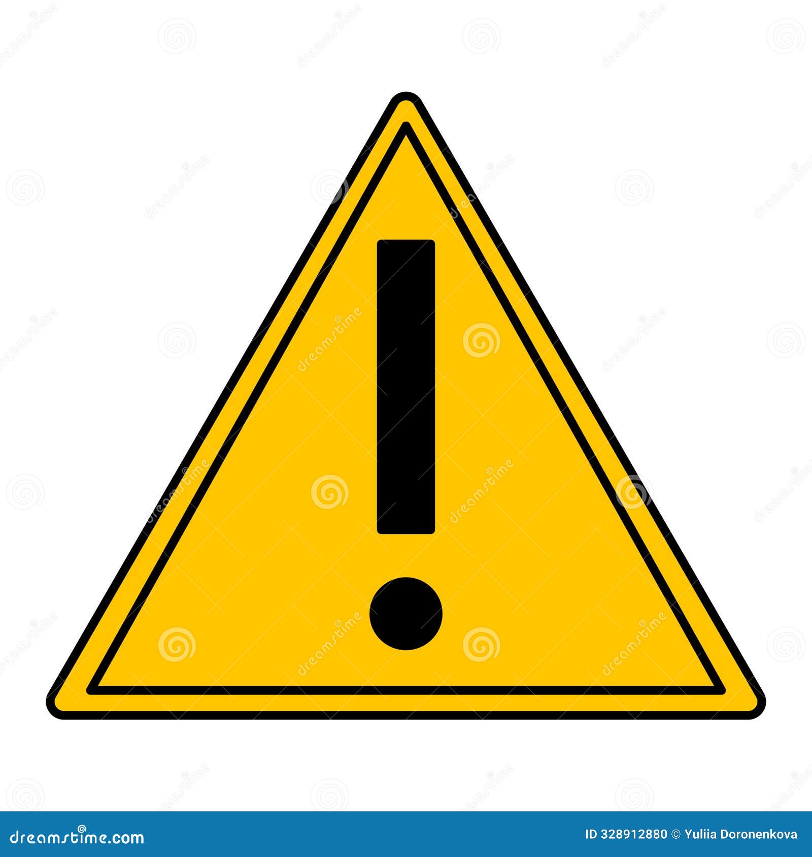 Yellow Sign Generic Caution. Stock Vector - Illustration of icon ...