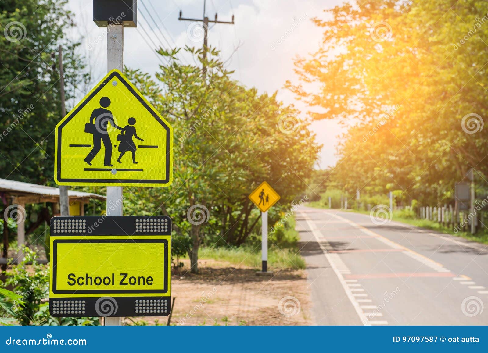 Slow School Zone Sign