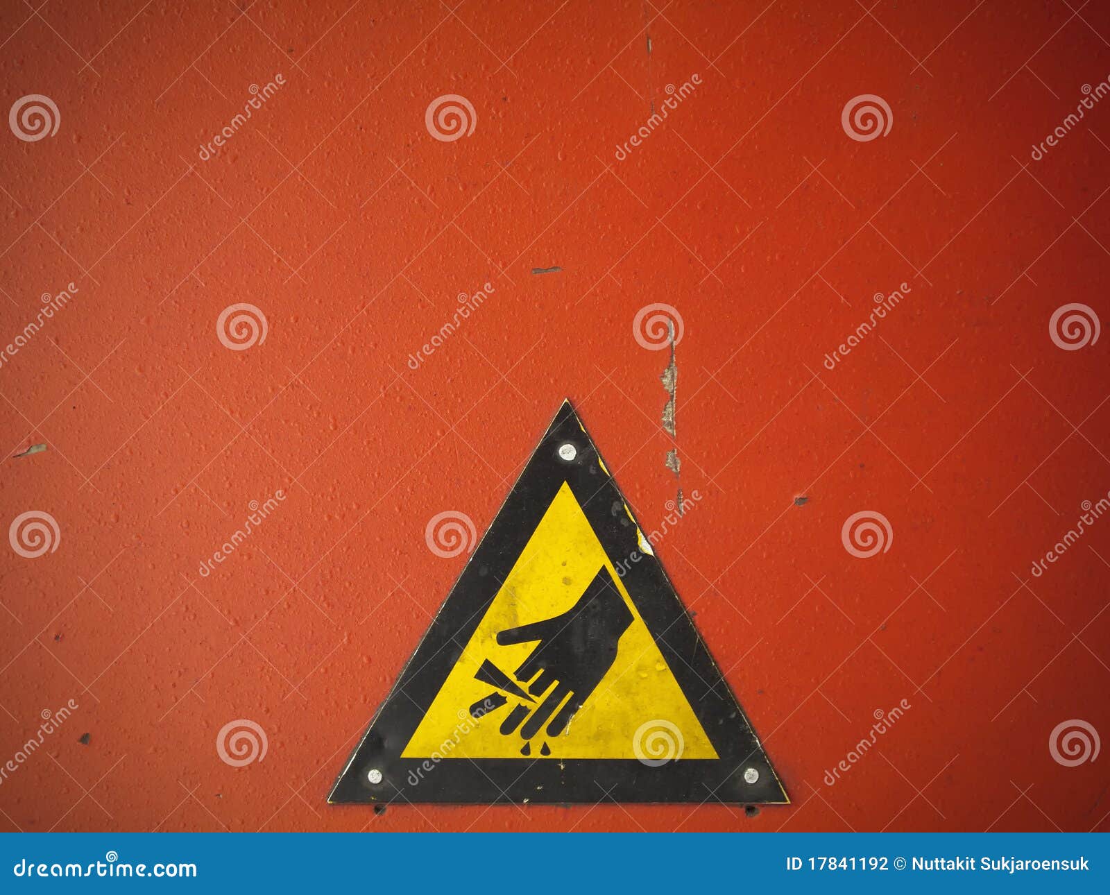 A yellow sign warning hand stock photo. Image of finger - 17841192