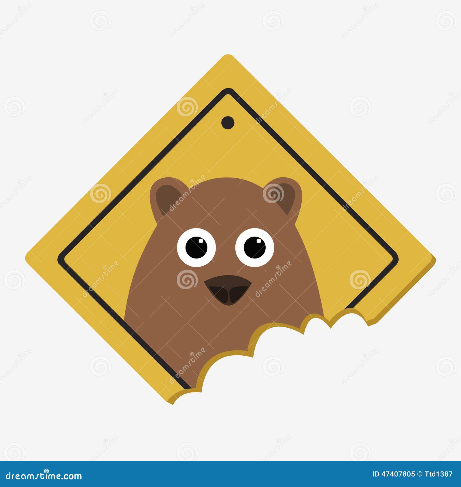 Yellow sign stock vector. Illustration of isolated, objects - 47407805