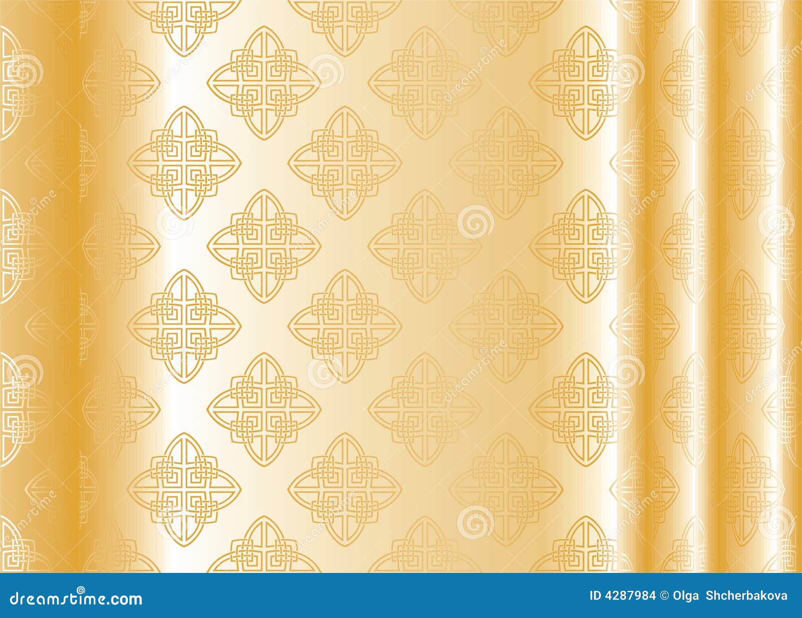 Yellow silk stock vector. Illustration of sunlight, ripple - 4287984