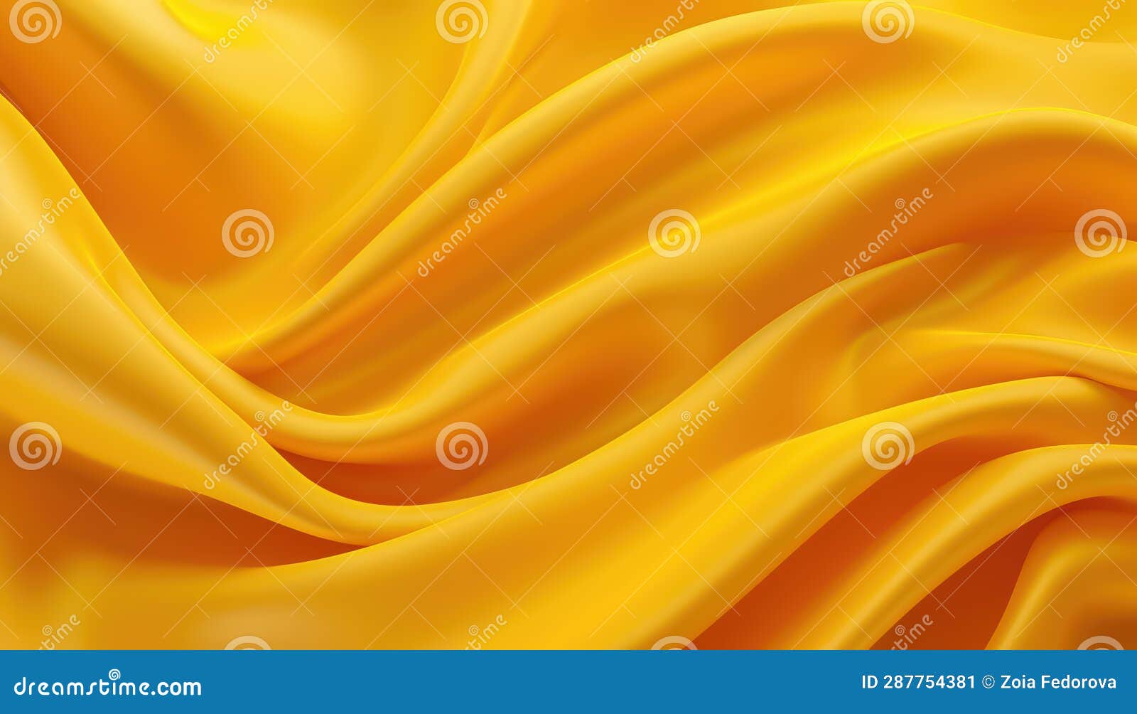 Yellow Silk Satin Fabric Texture Background With Sweeping Ripples And ...