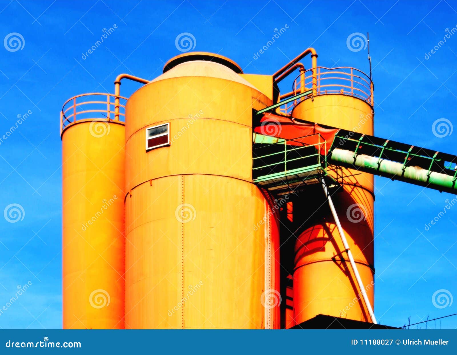 Yellow silo stock image. Image of plant, columns, pipes - 11188027
