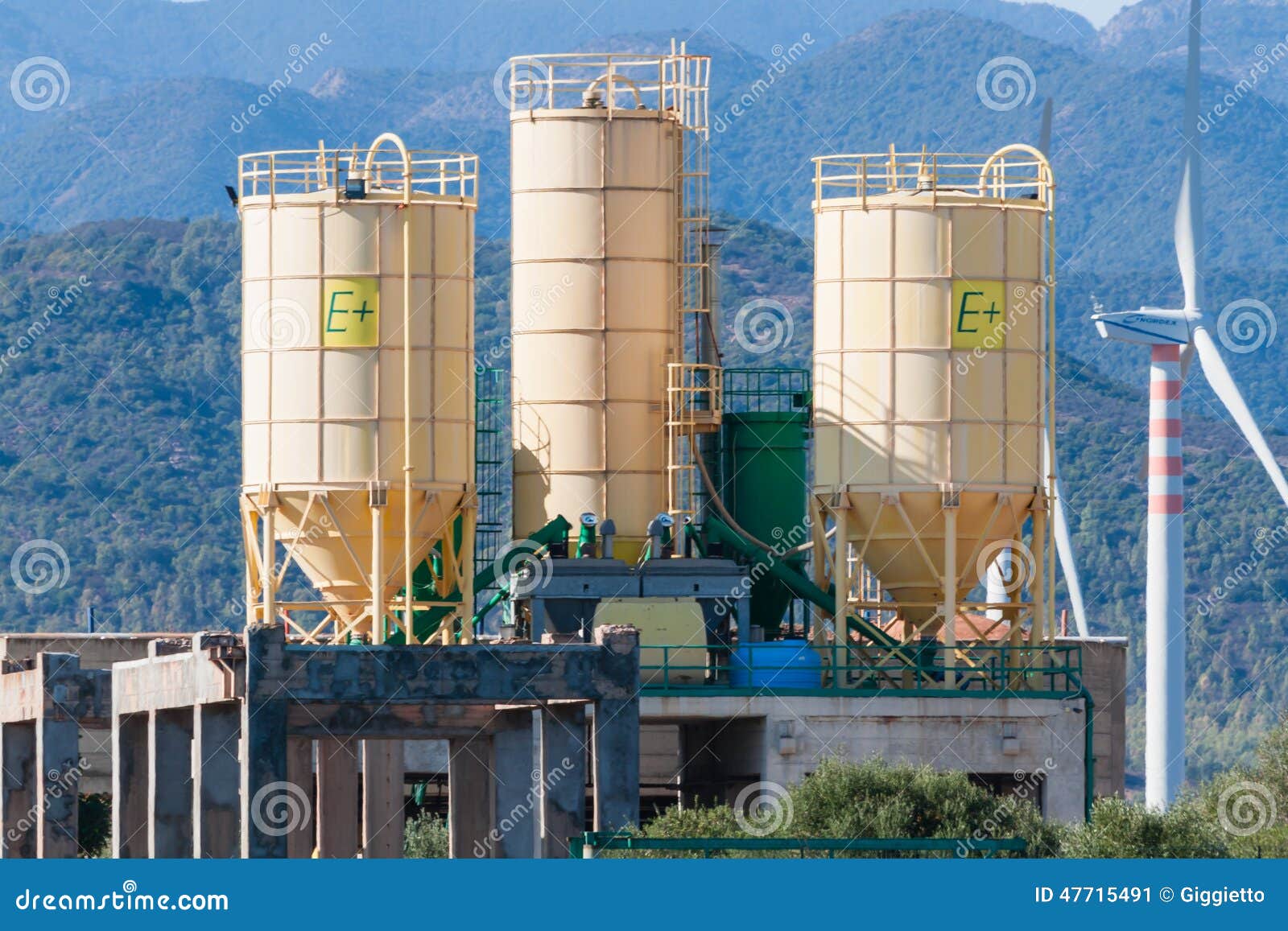 Yellow Silos stock image. Image of environmental, pipe - 47715491