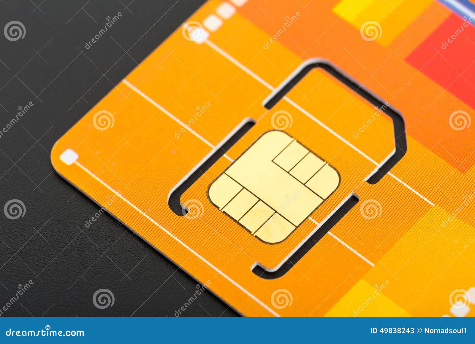Yellow sim card stock image. Image of microchip, card - 49838243