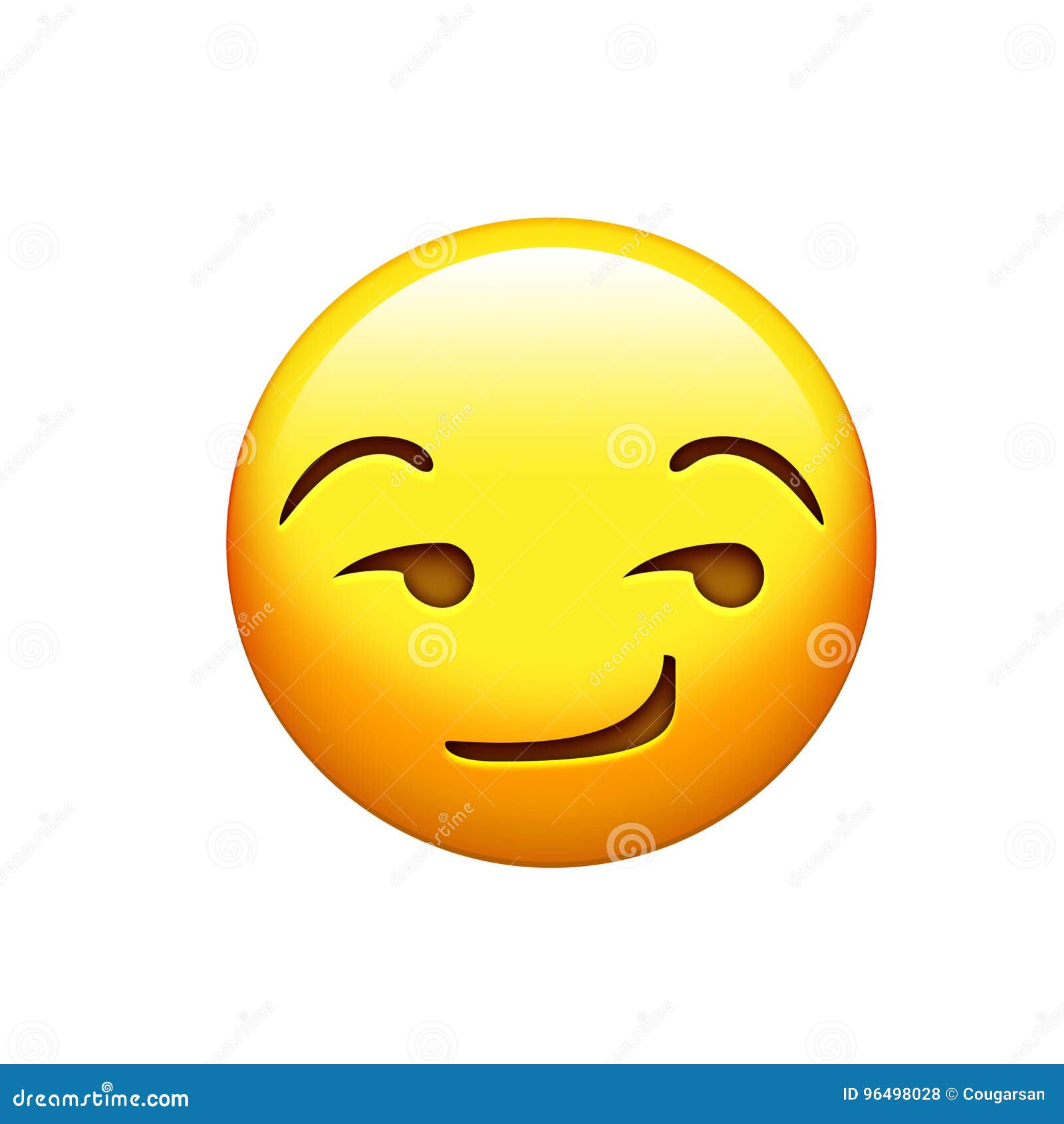 Yellow Sinister Smile Face Icon Stock Illustration - Illustration of ...