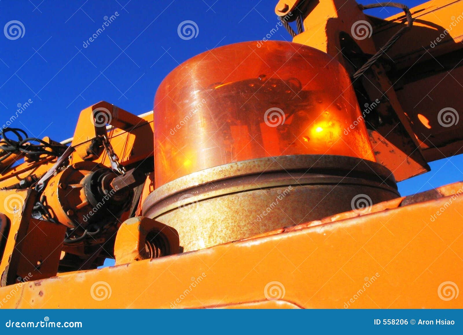 Yellow Siren Light on Industrial Equip. Stock Photo - Image of beward ...
