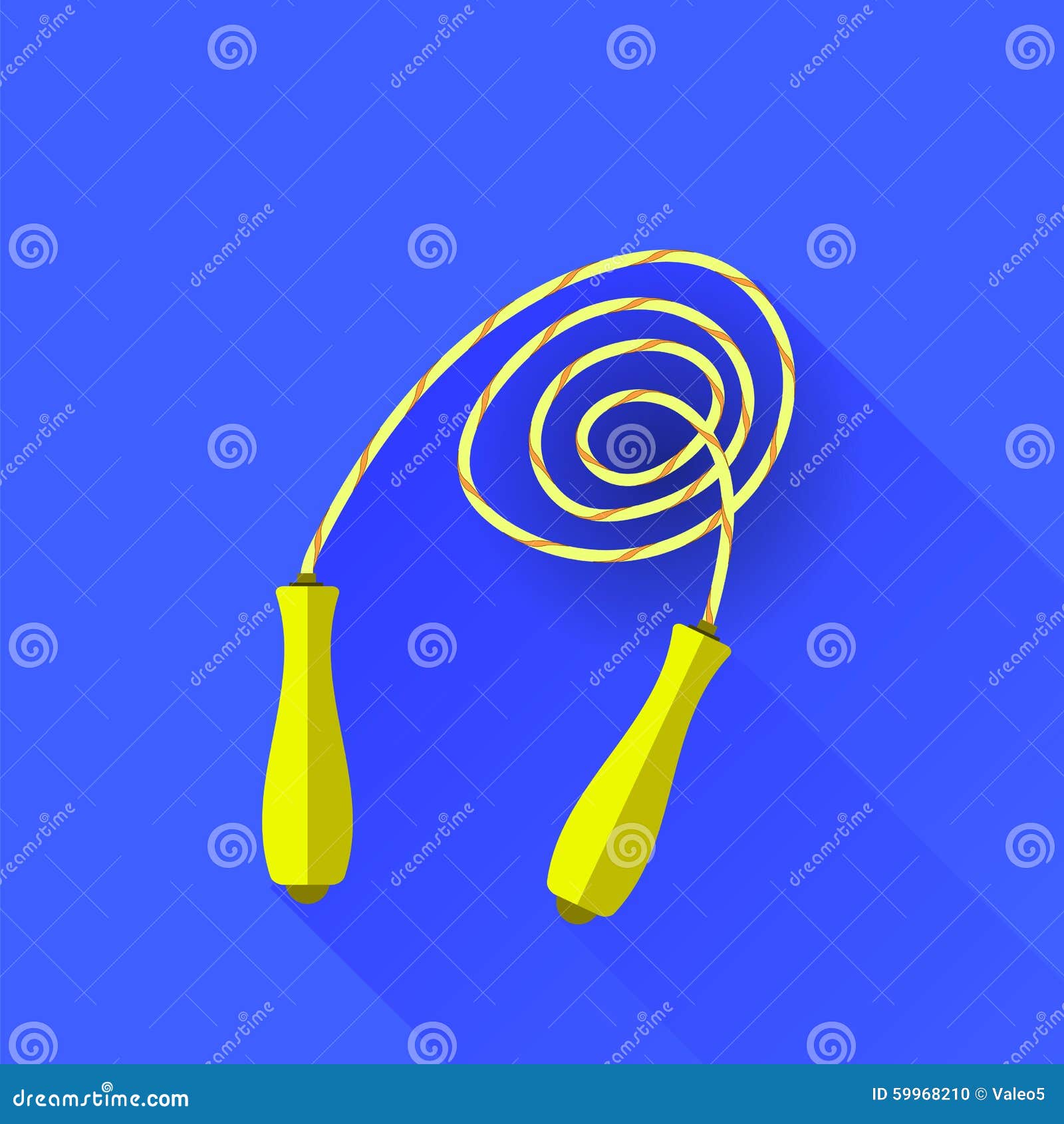 Yellow Skipping Rope stock illustration. Illustration of exercise ...
