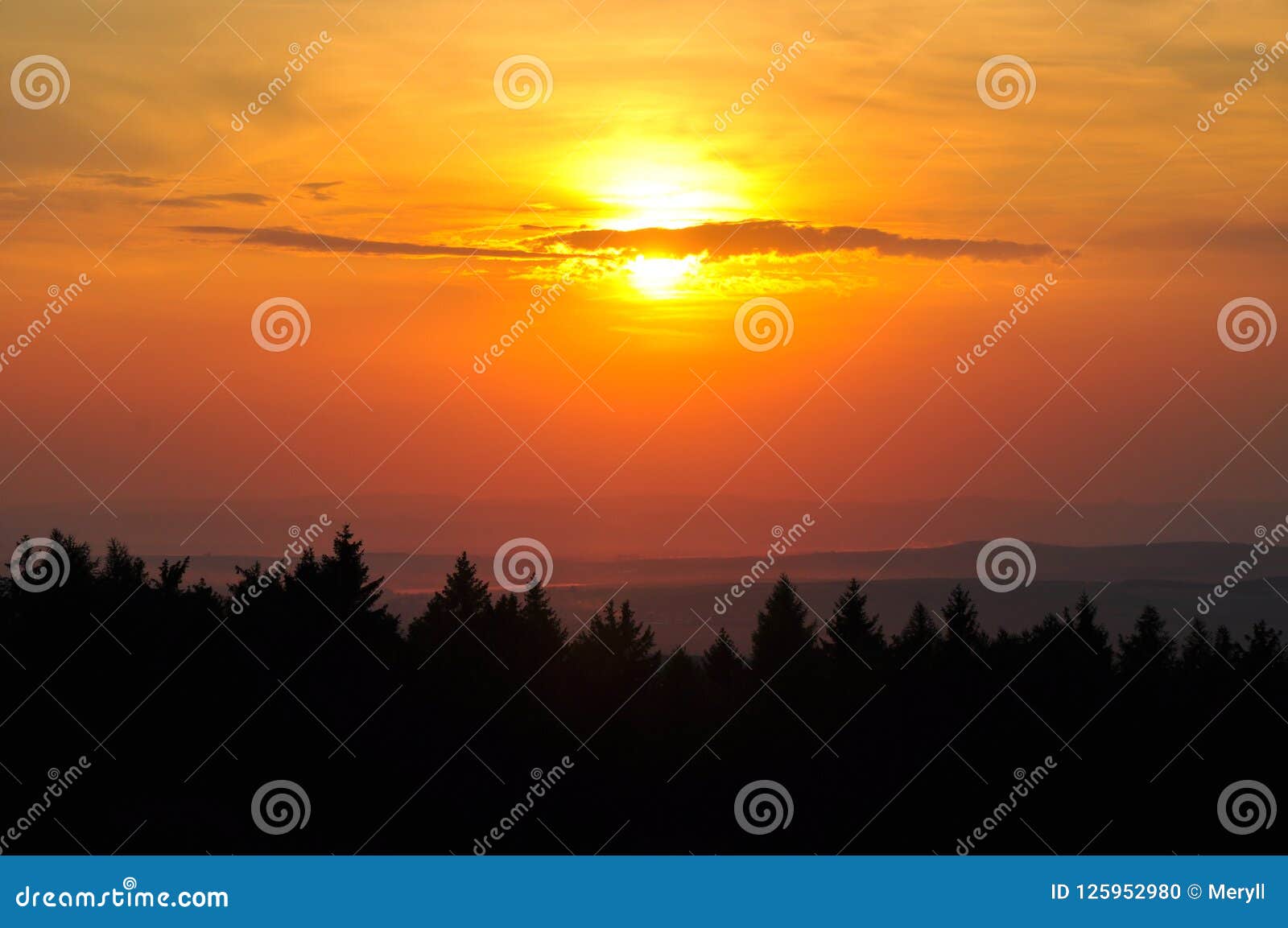 Yellow sky at dusk stock photo. Image of black, orange - 125952980