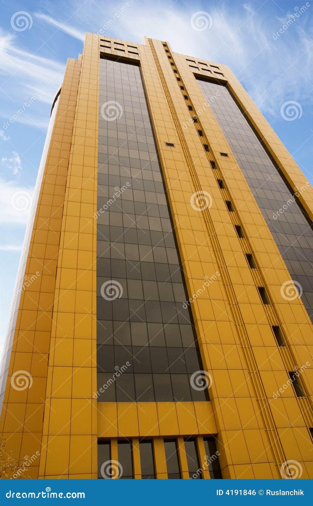 Yellow skyscraper stock photo. Image of occupation, candid - 4191846